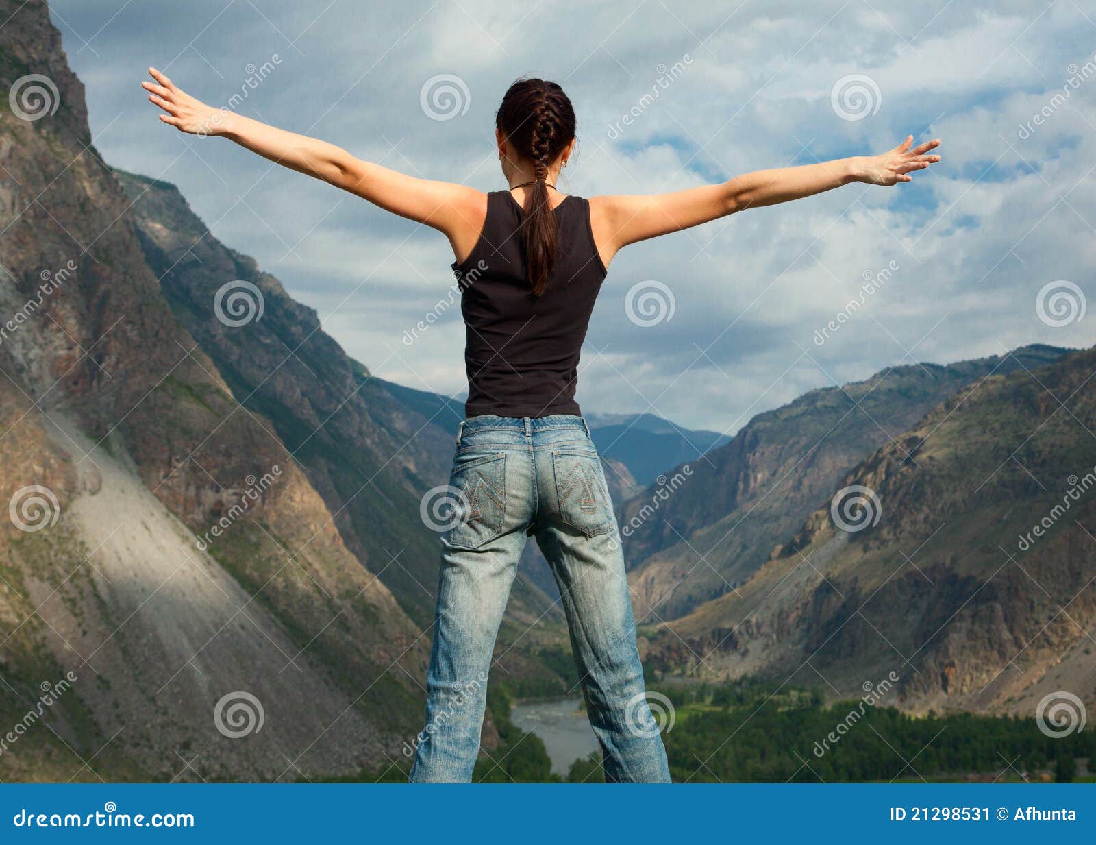 Standing over the abyss stock image. Image of flight - 21298531
