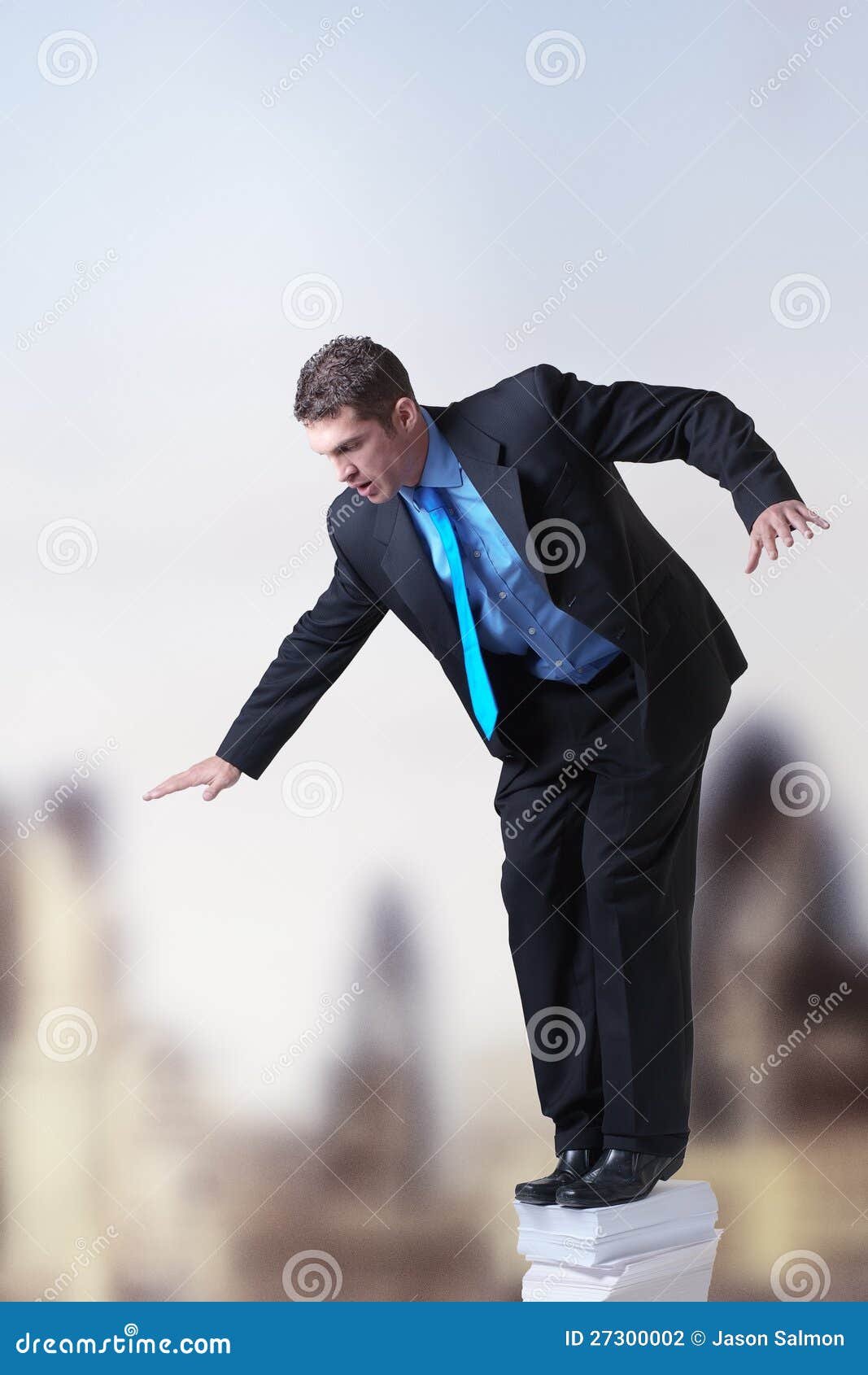 Standing on paper stock photo. Image of sort, worker - 27300002