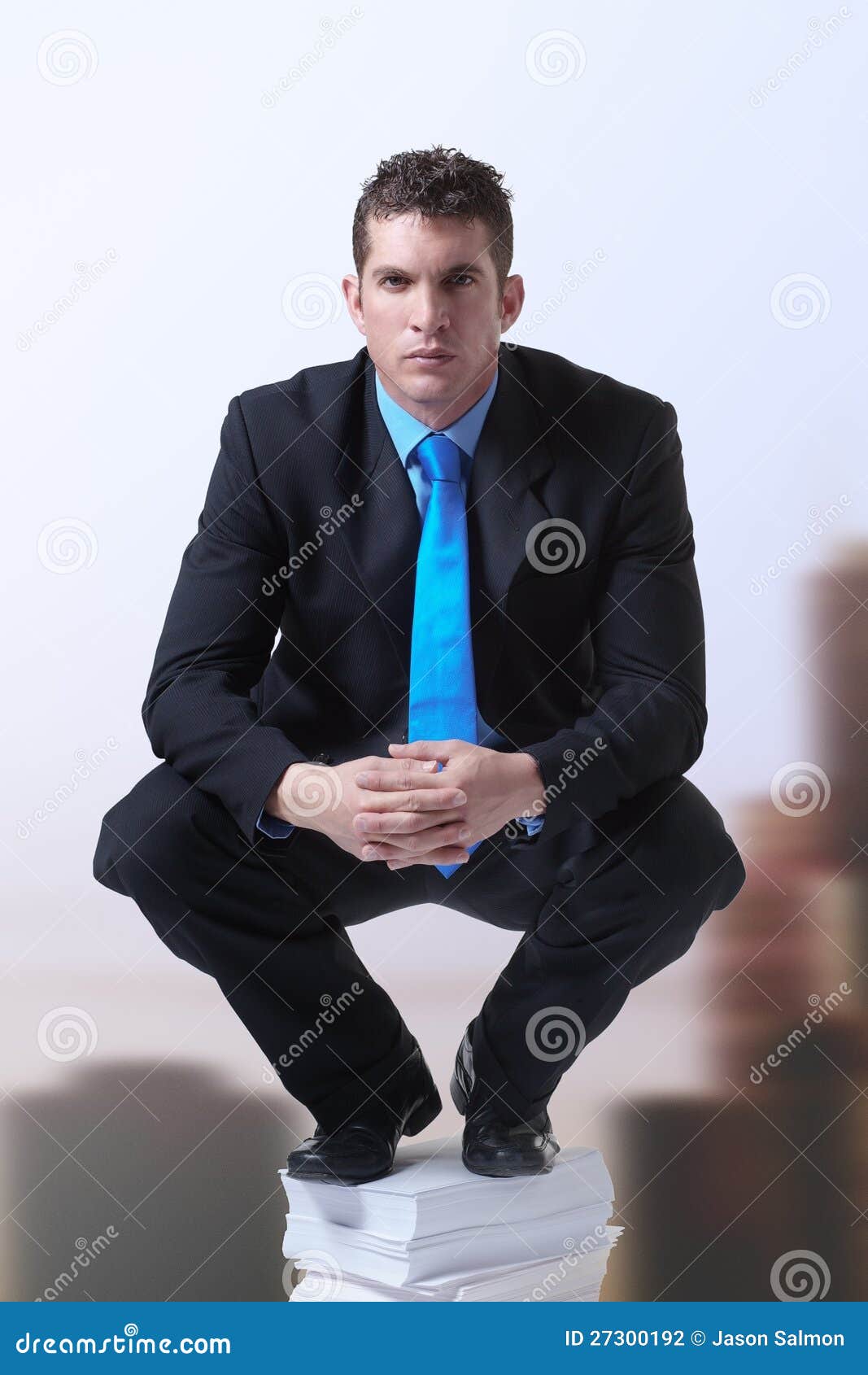 Standing on paper stock photo. Image of daunting, work - 27300192