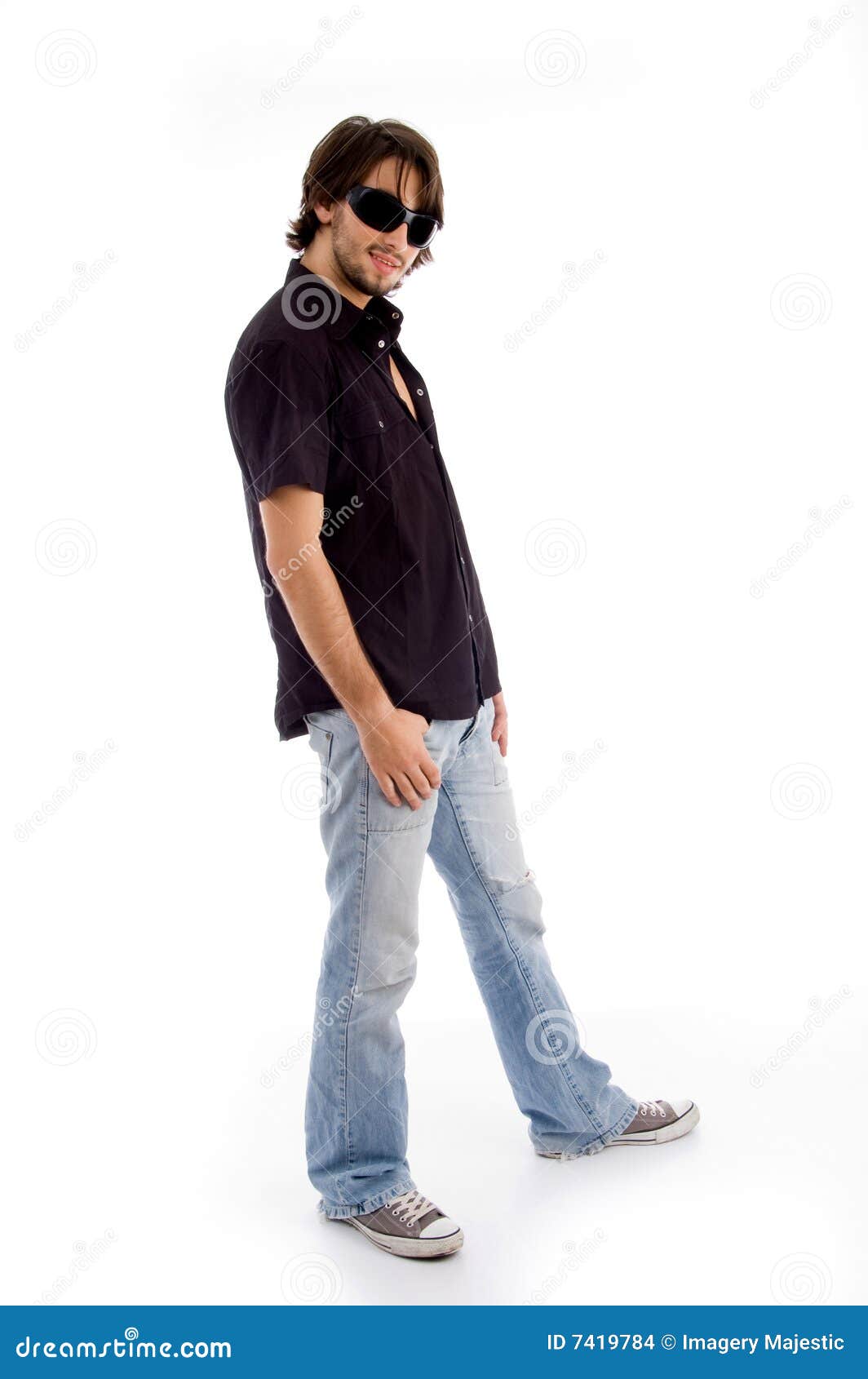 Standing Pose of Stylish Male Stock Photo - Image of designer, alone ...