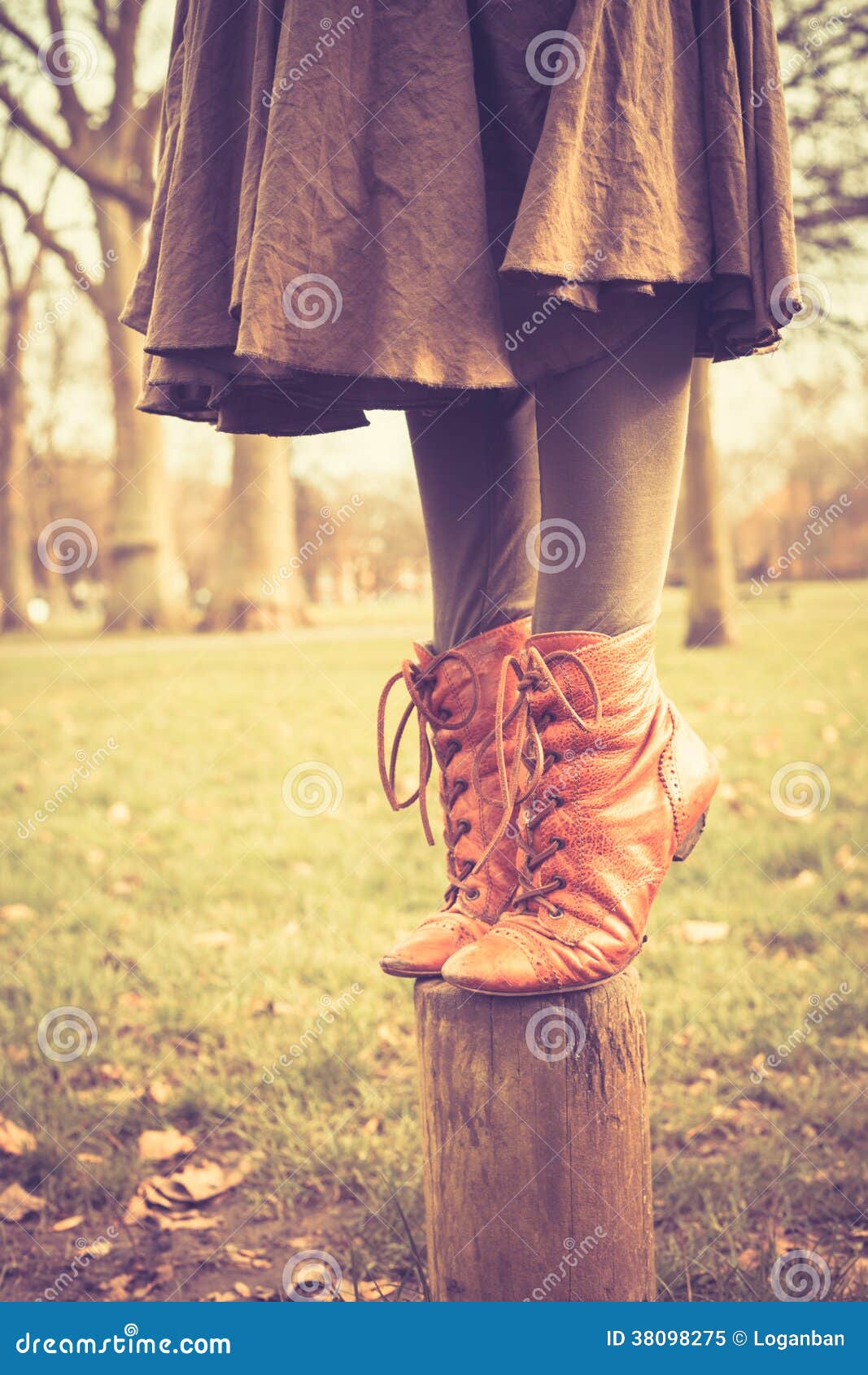 Standing on a post stock image. Image of jumping, carefree - 38098275
