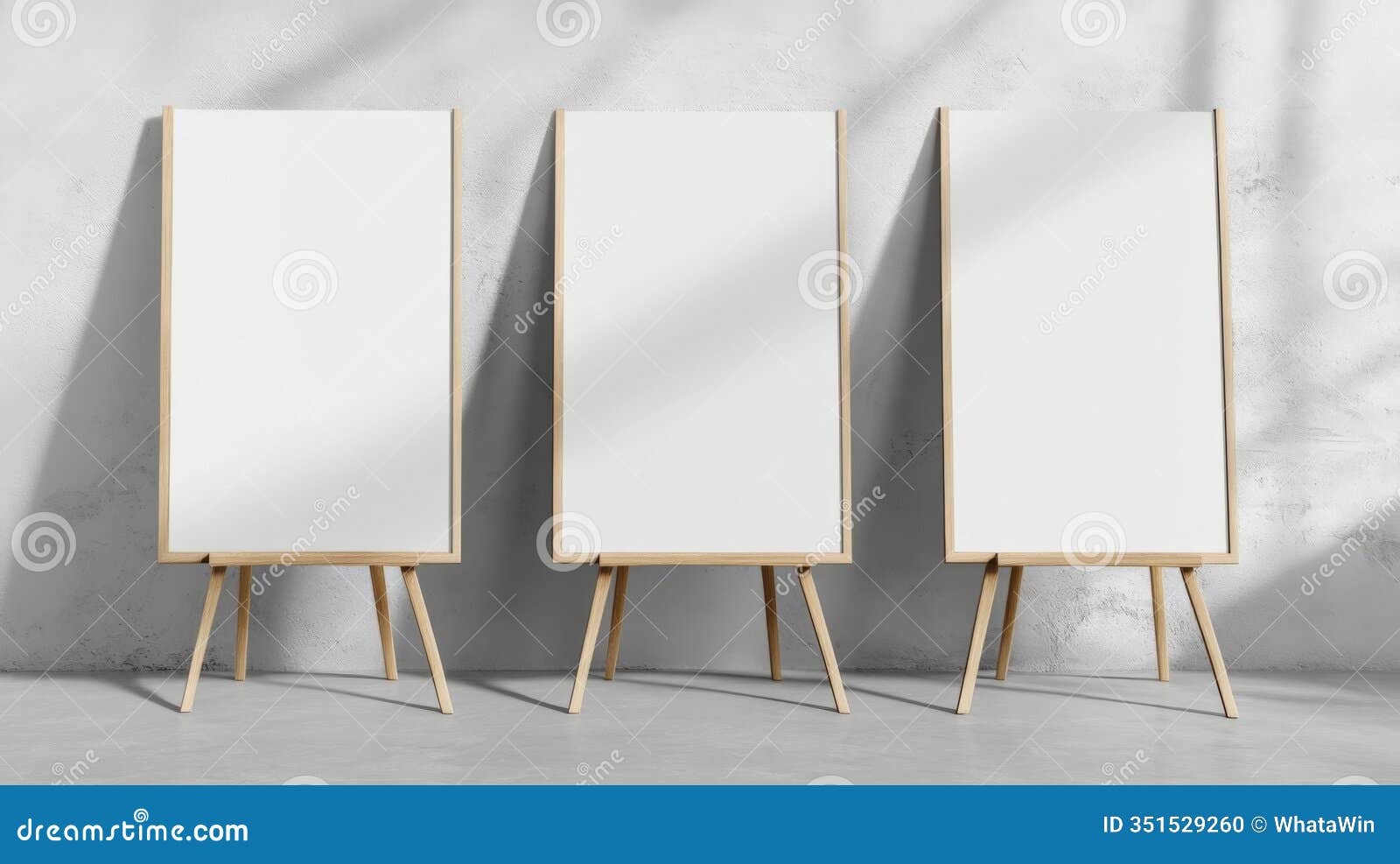 Standing Posters Mockup for Your Design Stock Photo - Image of simple ...