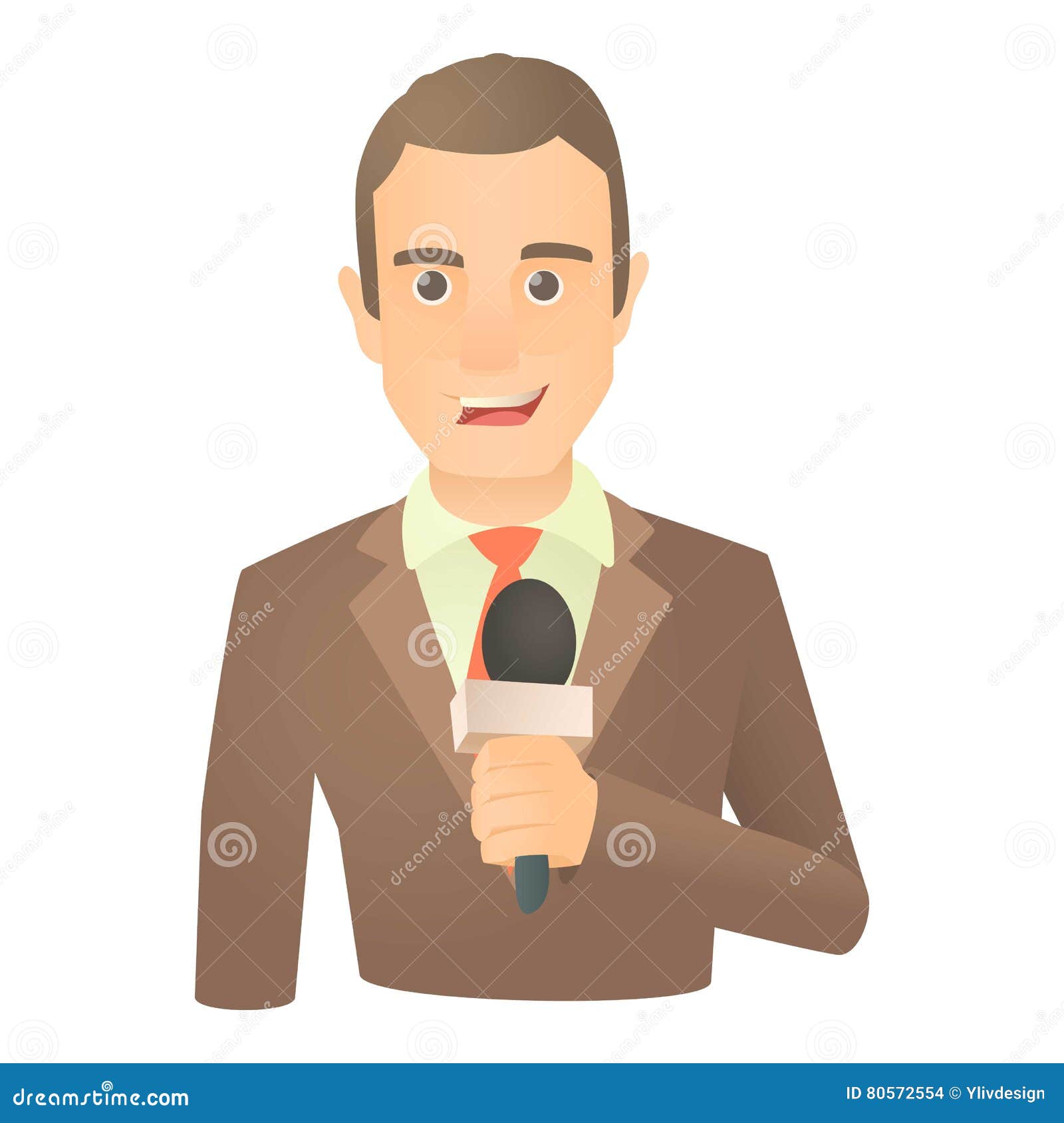 Standing Presenter Icon, Cartoon Style Stock Vector - Illustration of ...