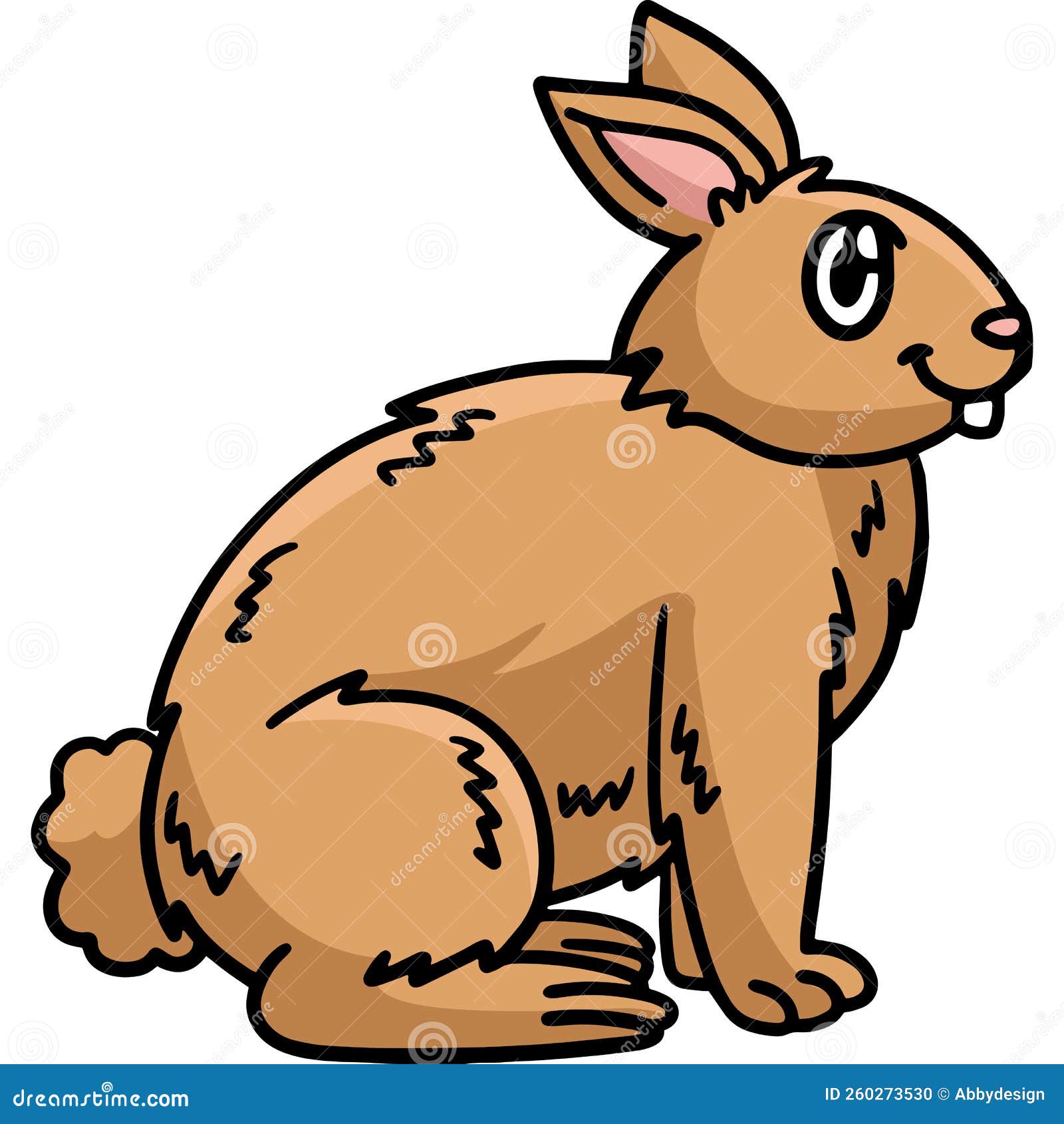 Standing Rabbit Cartoon Colored Clipart Stock Vector - Illustration of ...