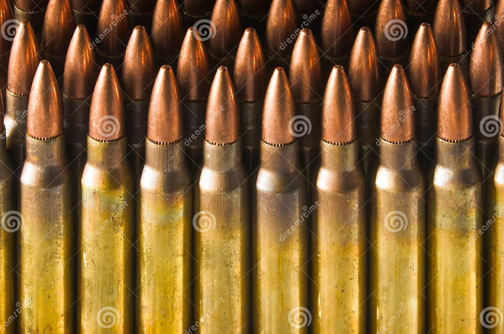 Standing rifle cartridges stock image. Image of casings - 1022871
