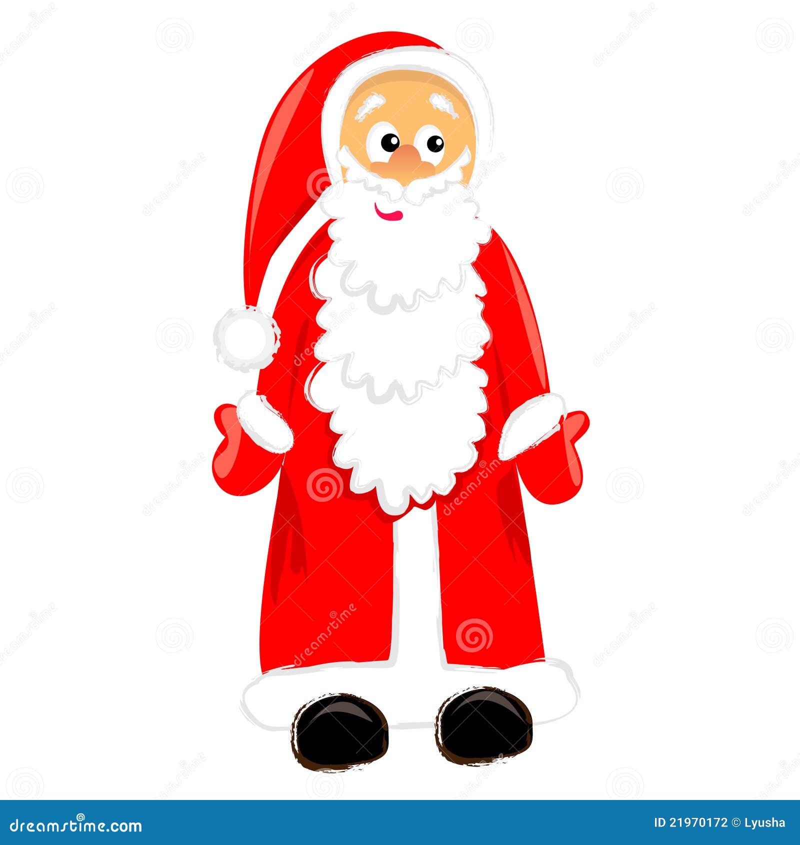 Standing Santa Claus. Isolated Character Drawing Stock Vector ...