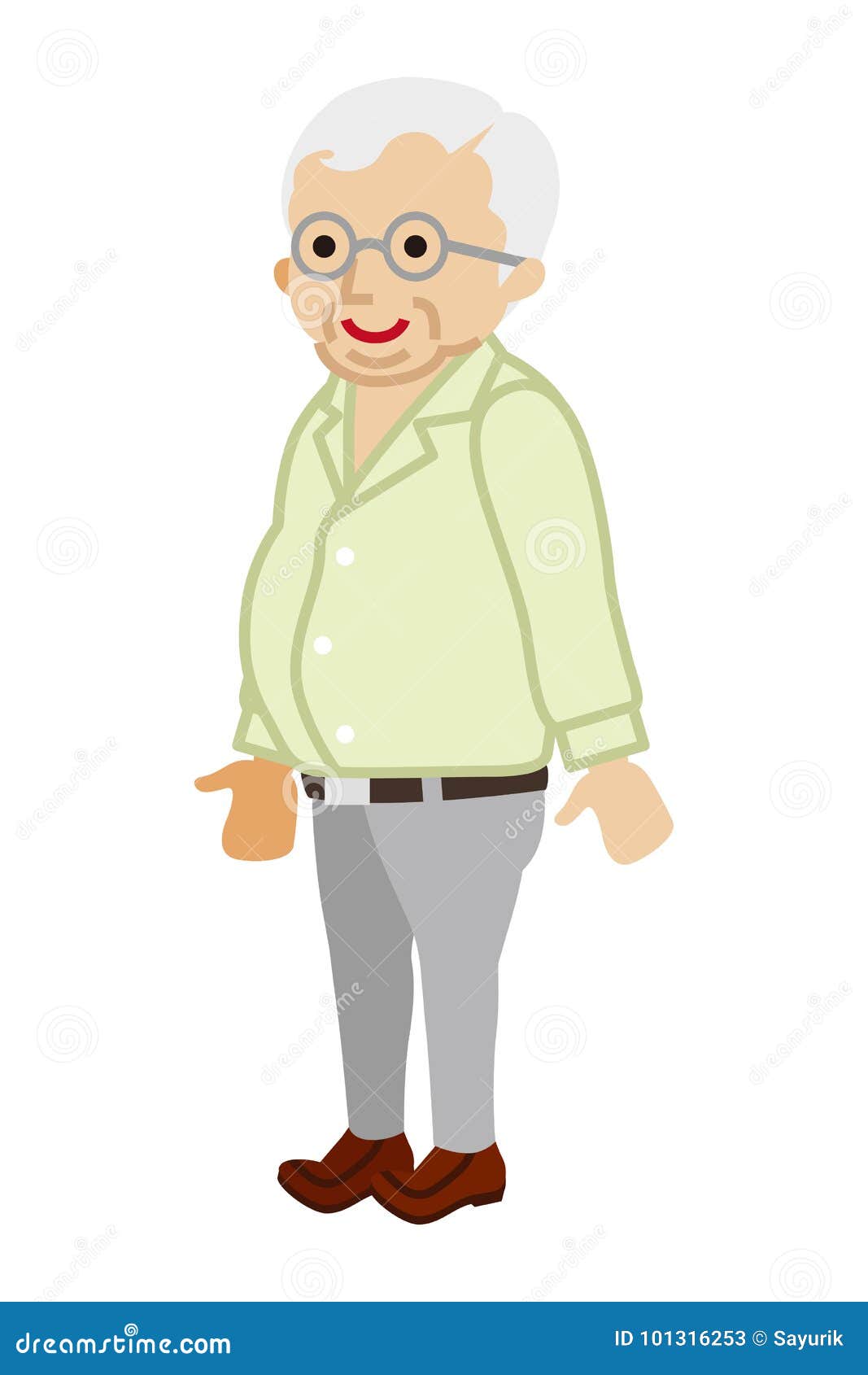 Standing Senior man stock vector. Illustration of retirement - 101316253