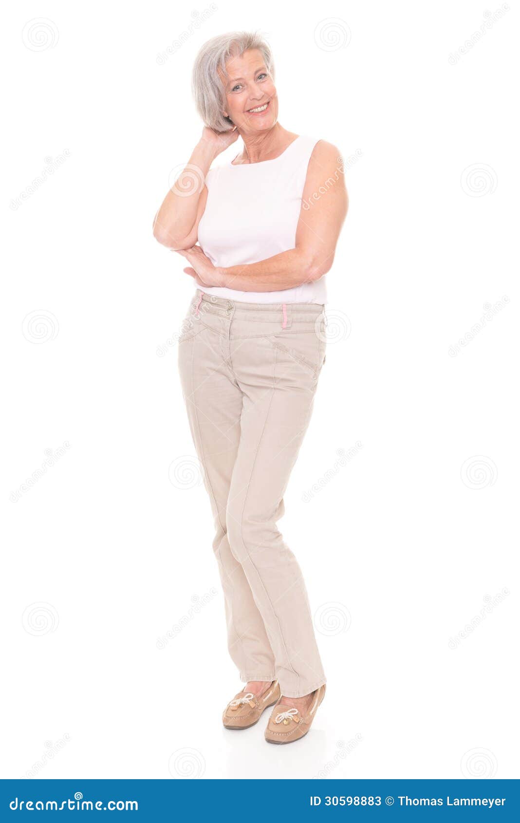 Standing senior woman stock image. Image of happy, life - 30598883