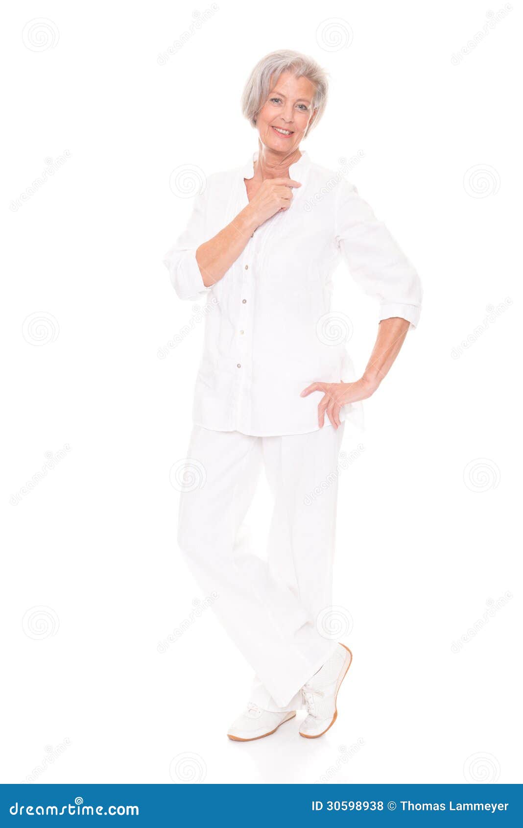 Standing senior woman stock photo. Image of expression - 30598938