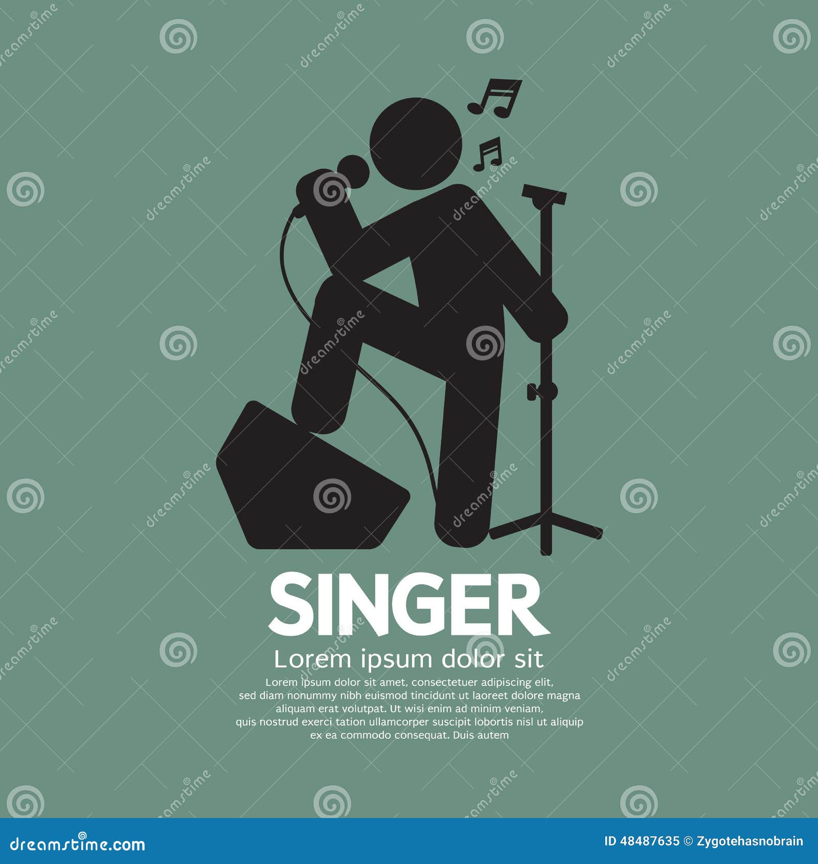 Rap Singer Symbol Vector Illustration | CartoonDealer.com #173240064