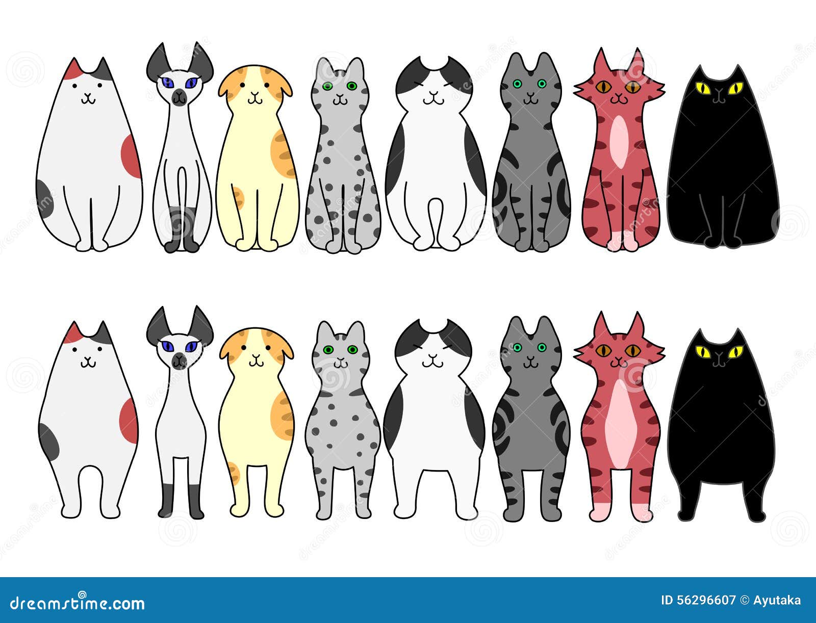 Scotish Fold Cat Standing Side View. Ink Black And White Doodle Drawing ...