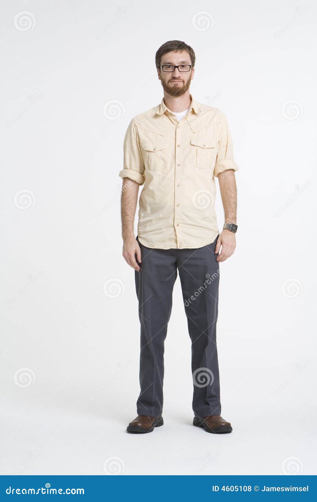Standing with smile stock photo. Image of length, everyday - 4605108