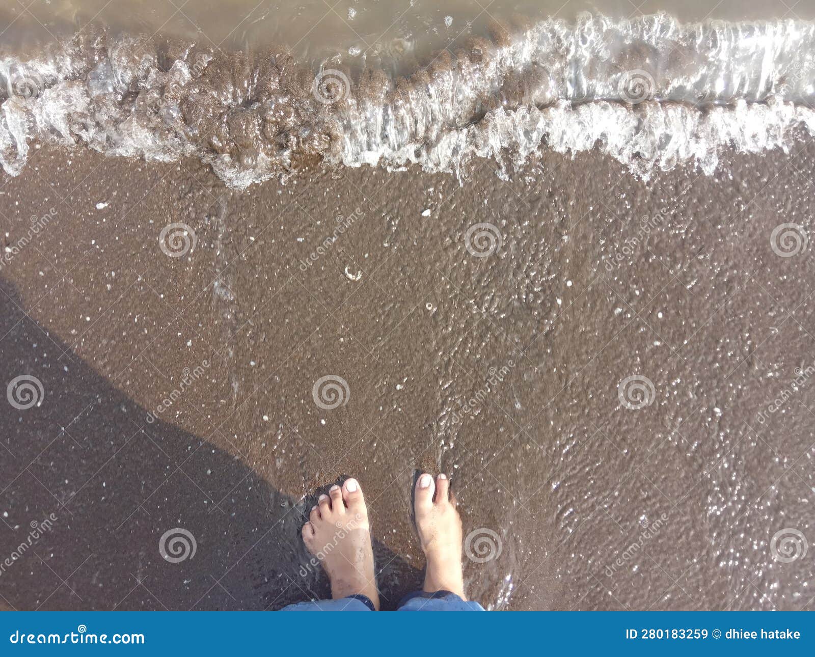 Standing on the Soft Beach Sand Stock Image - Image of beach, soft ...