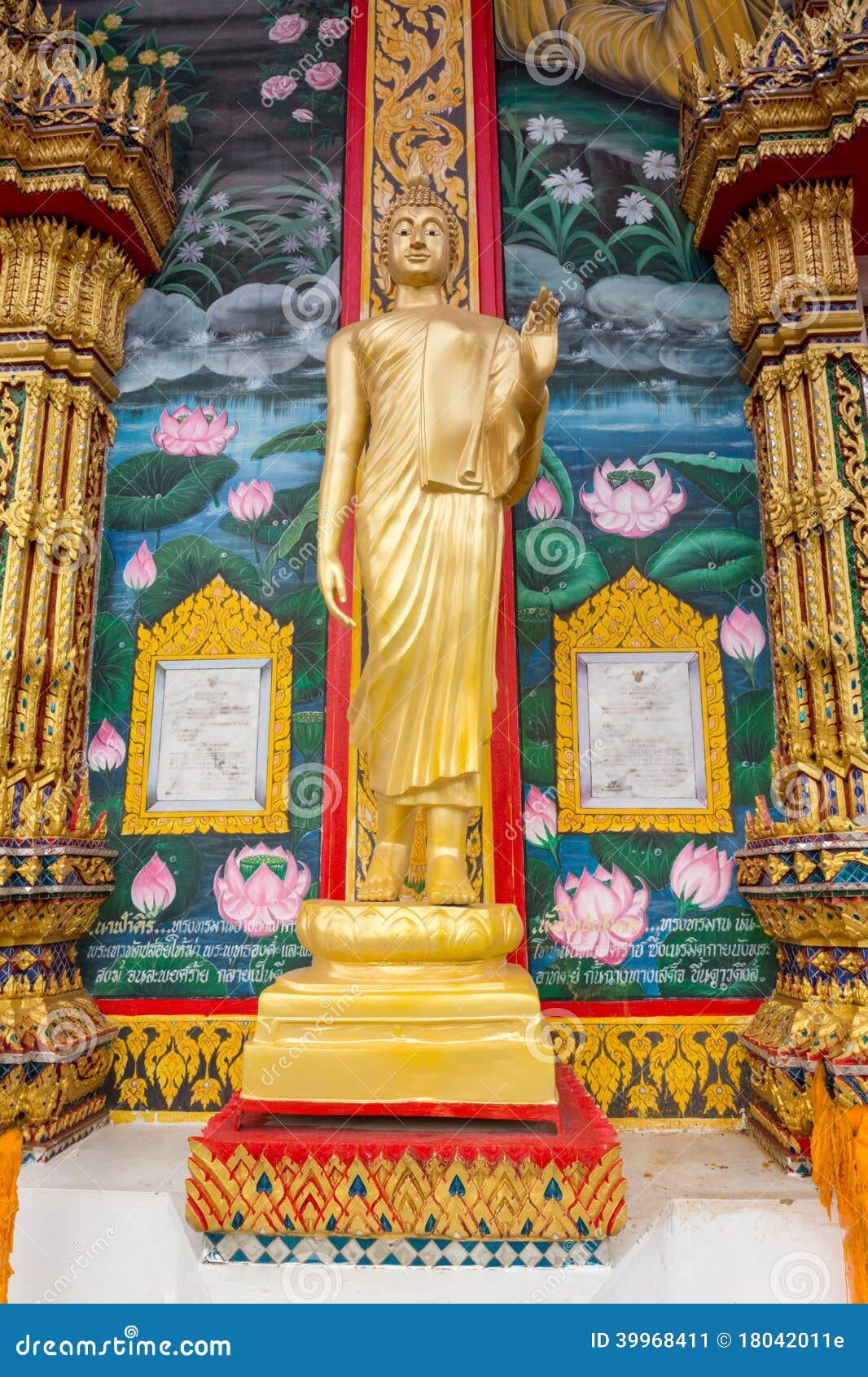 Standing Statue of Buddha in Phuket, Thailand Stock Image - Image of ...