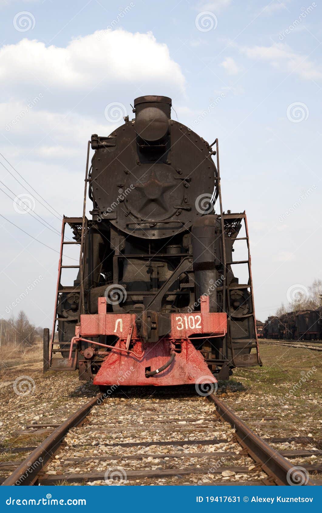 Standing steam train stock image. Image of antique, machine - 19417631