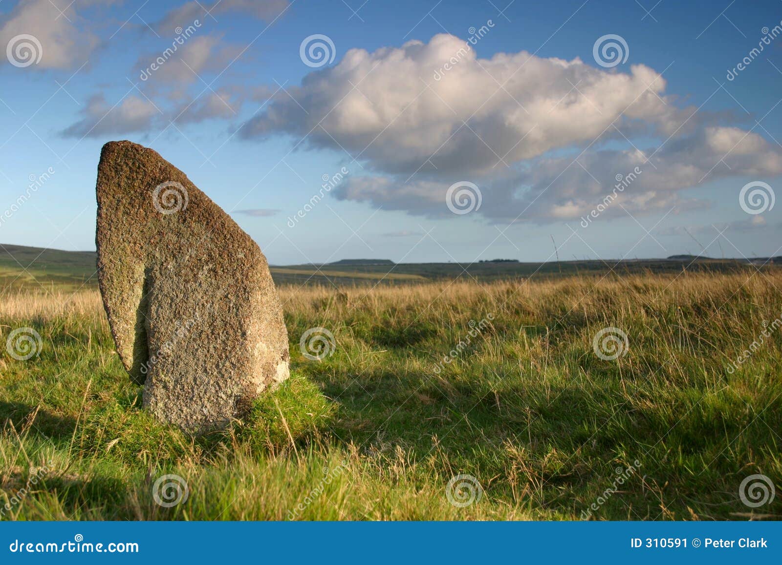 Standing stone stock image. Image of england, cloud, landscape - 310591