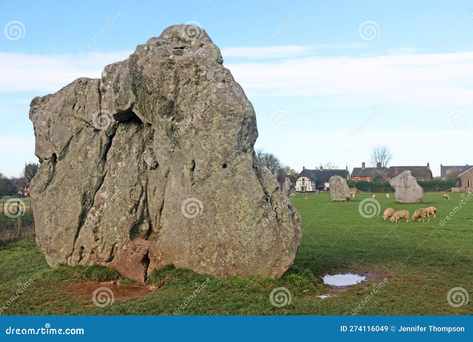 Standing Stone Circle at Avebury in Wiltshire Stock Image - Image of ...