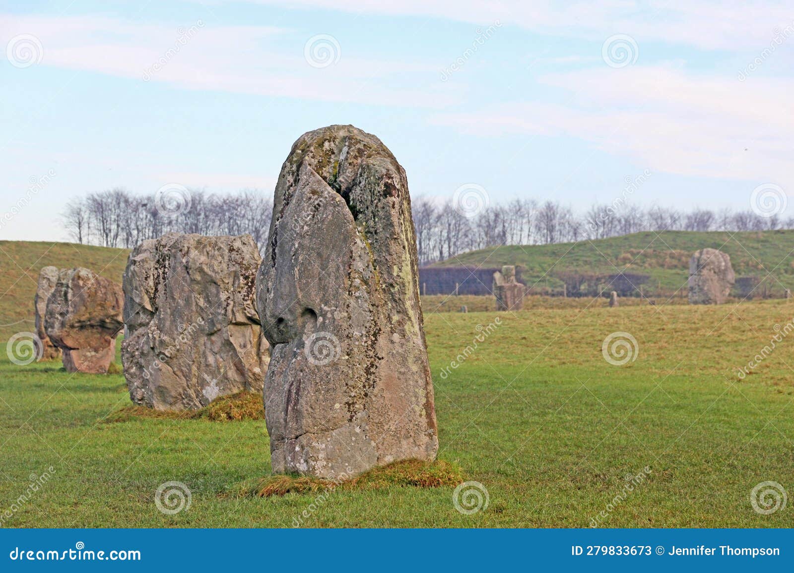 Standing Stone Circle at Avebury in Wiltshire Stock Image - Image of ...