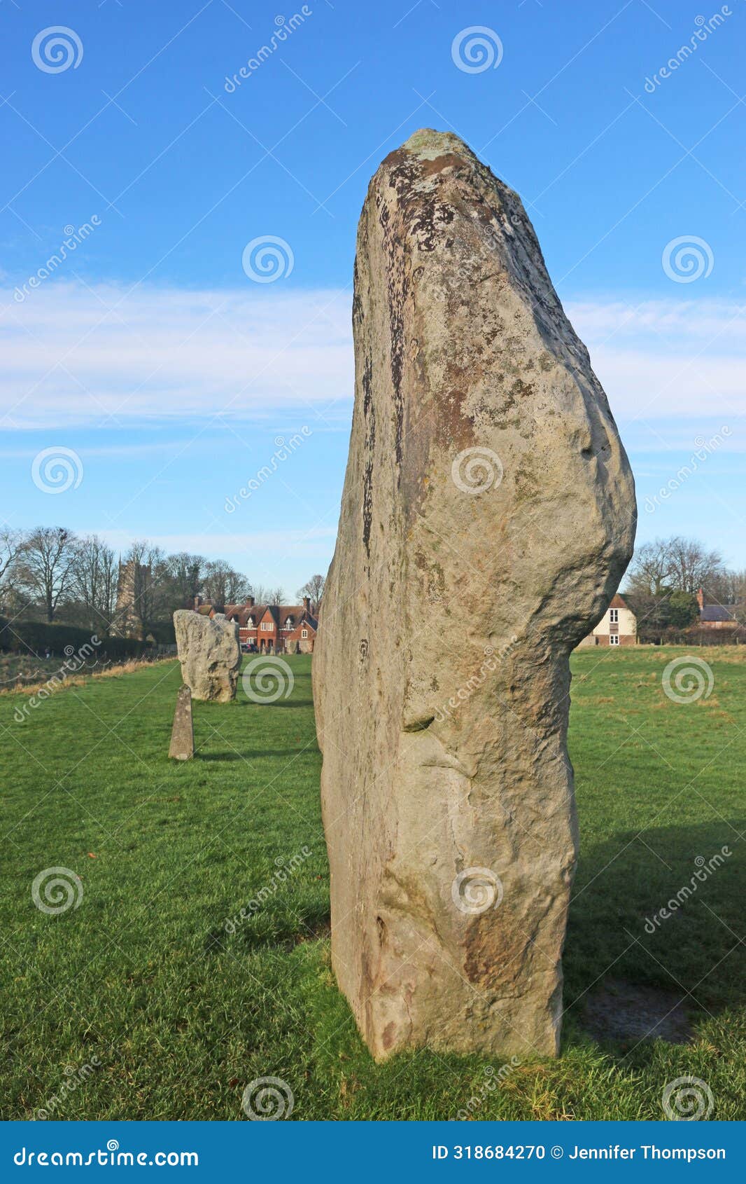 Standing Stone Circle at Avebury in Wiltshire Stock Photo - Image of ...