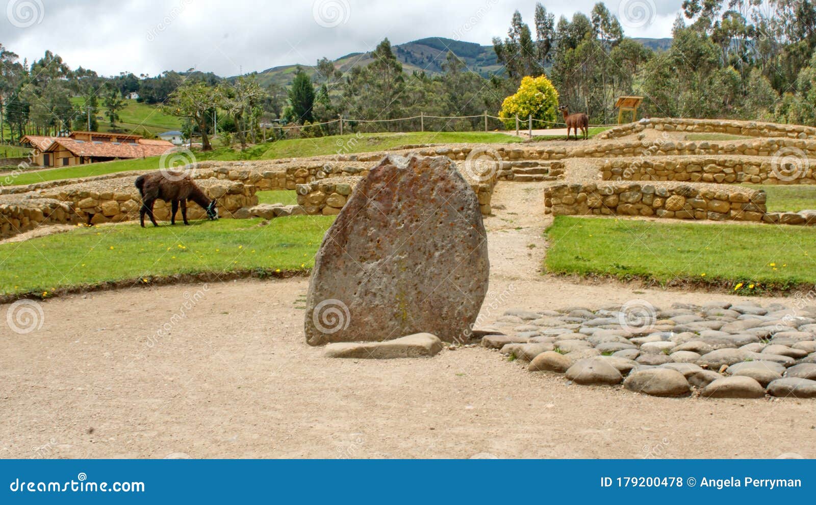 Standing Stone at Ingapirca Stock Photo - Image of archeology, park ...