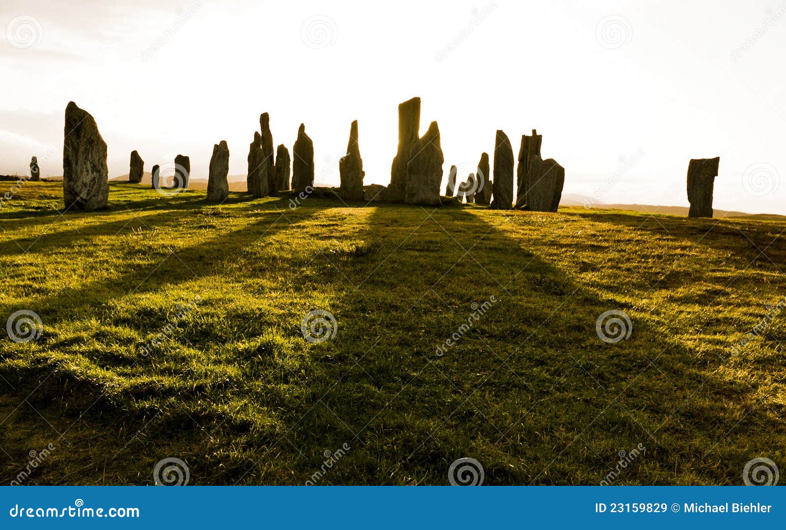 Standing Stones of Callanish Stock Image - Image of mystic, sunset ...