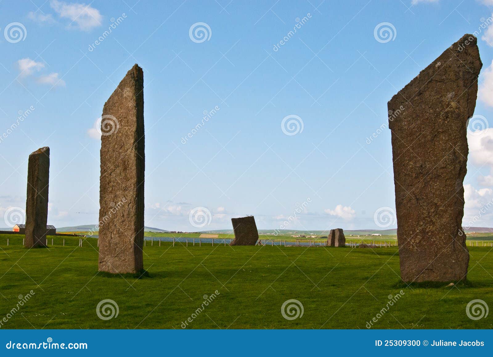 Standing Stones of Stenness Stock Photo - Image of landmark, monument ...