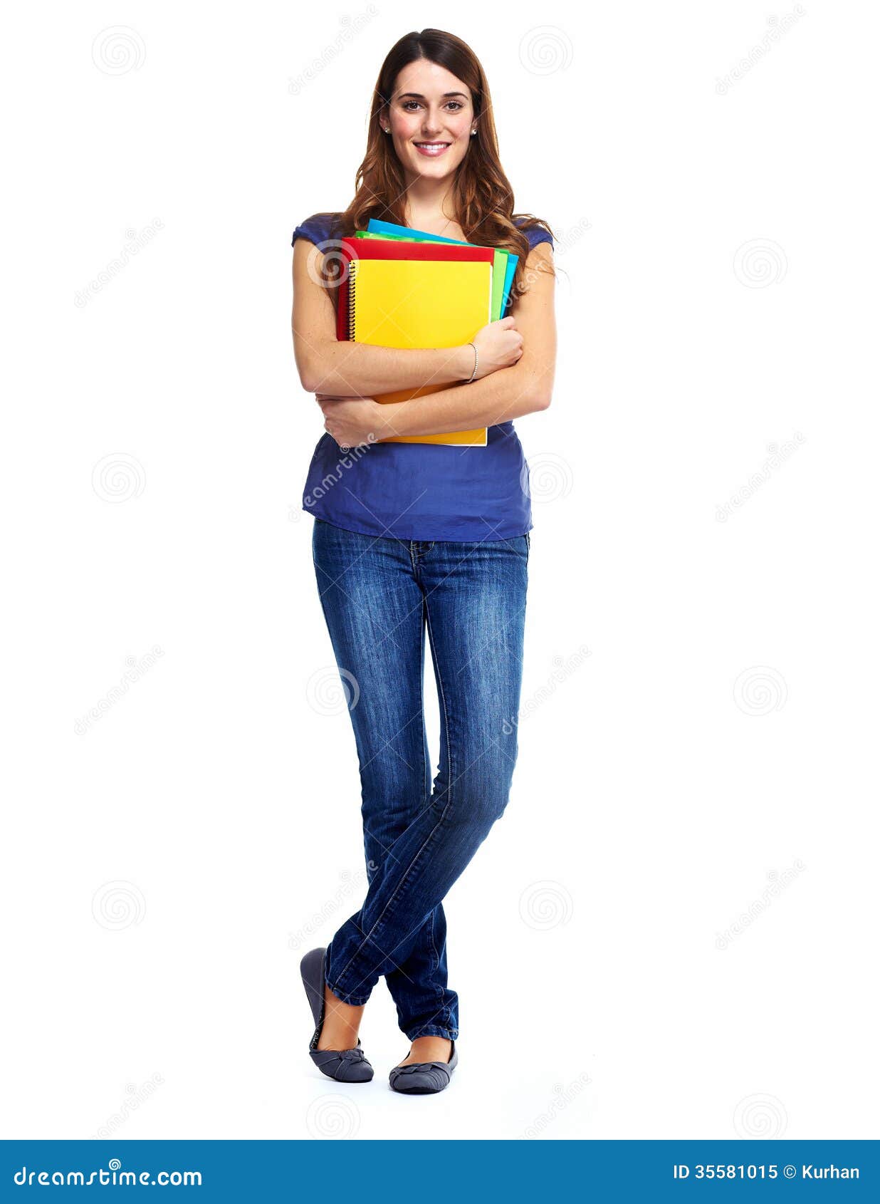 Standing Student Woman. Royalty Free Stock Photo - Image: 35581015