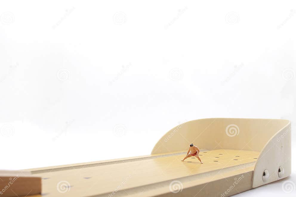 A Standing Sumo and Bowling on the Board Stock Image - Image of play ...