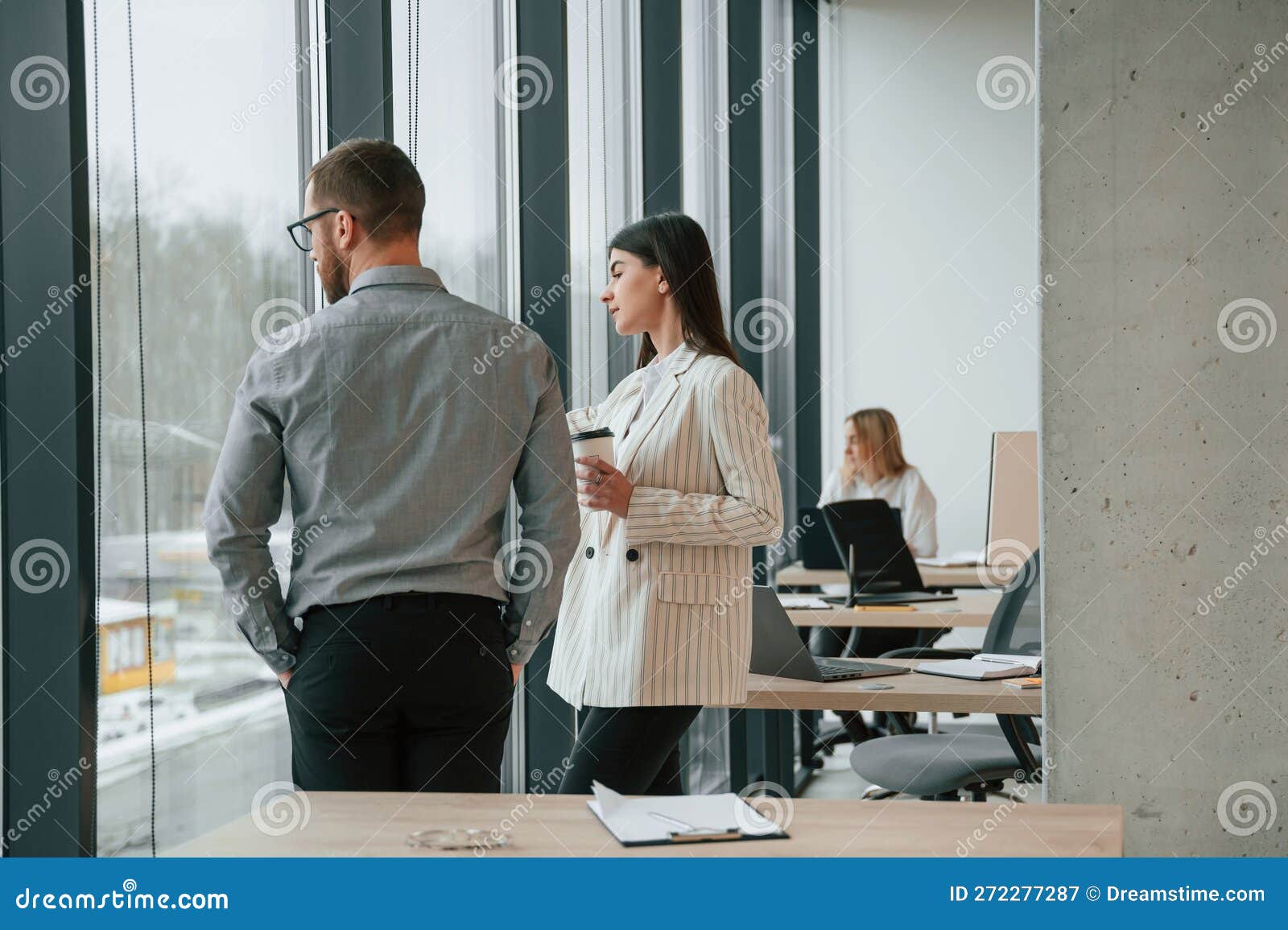 Standing Together. Successful Team are Working in the Office Stock ...