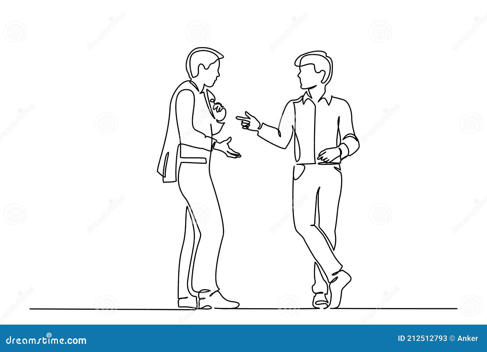 Two People Standing And Talking