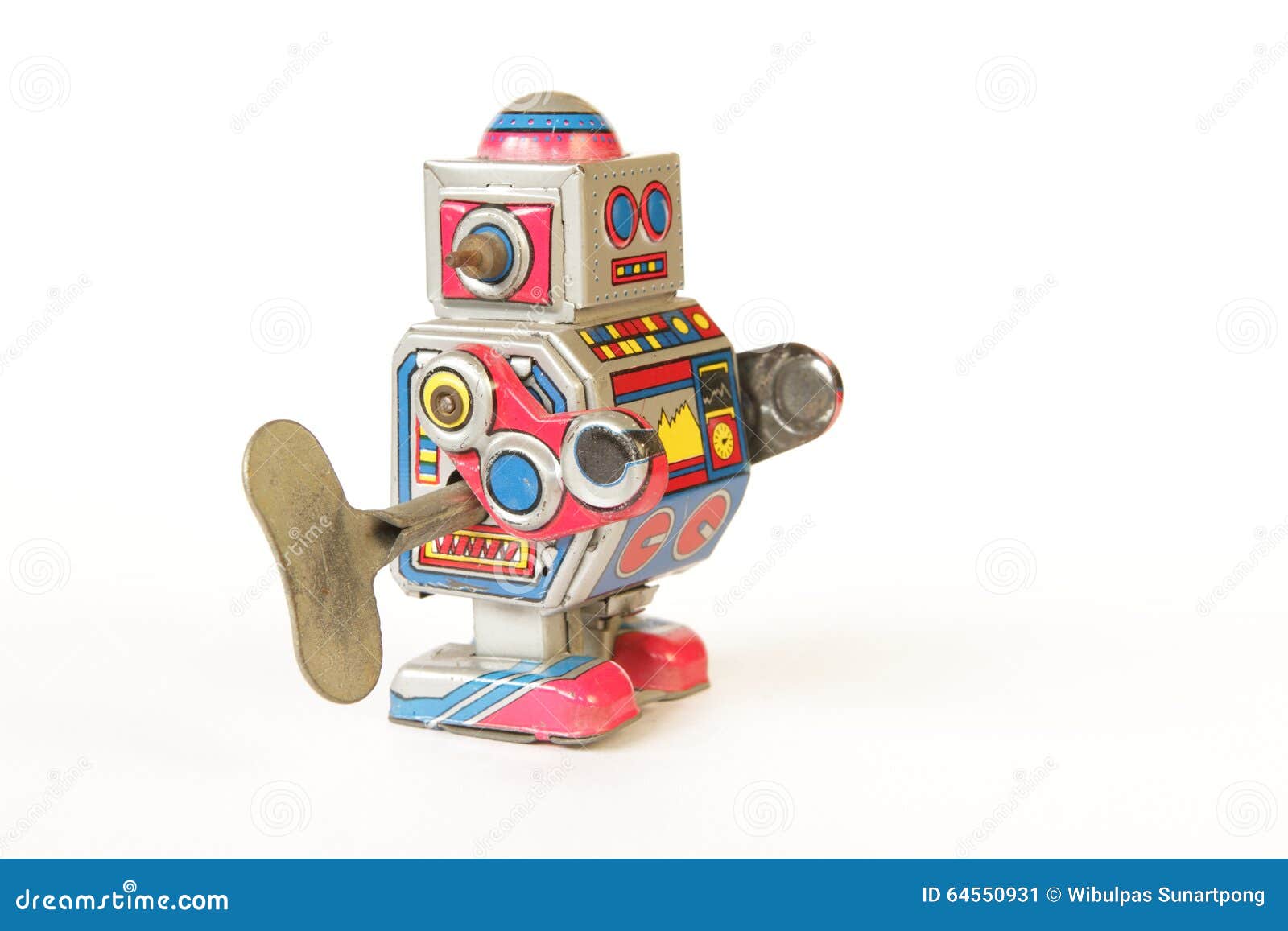 Robot Side View On White Stock Photo | CartoonDealer.com #126086706