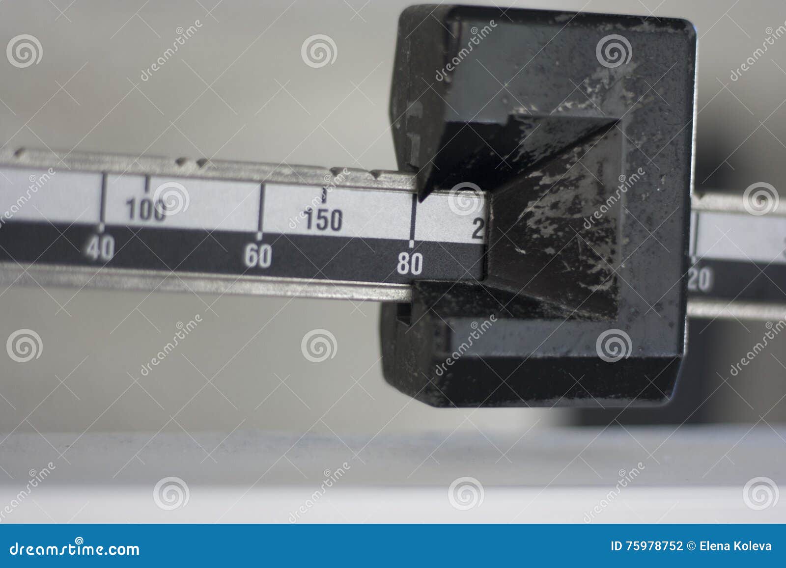 Standing Weight Scale Close-up Stock Photo - Image of medical, adjust ...
