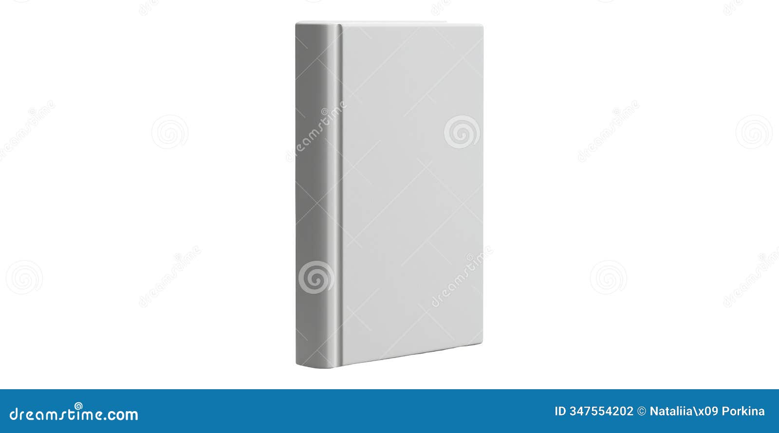 Standing White Rectangular Book Cover Isolated on Transparent ...