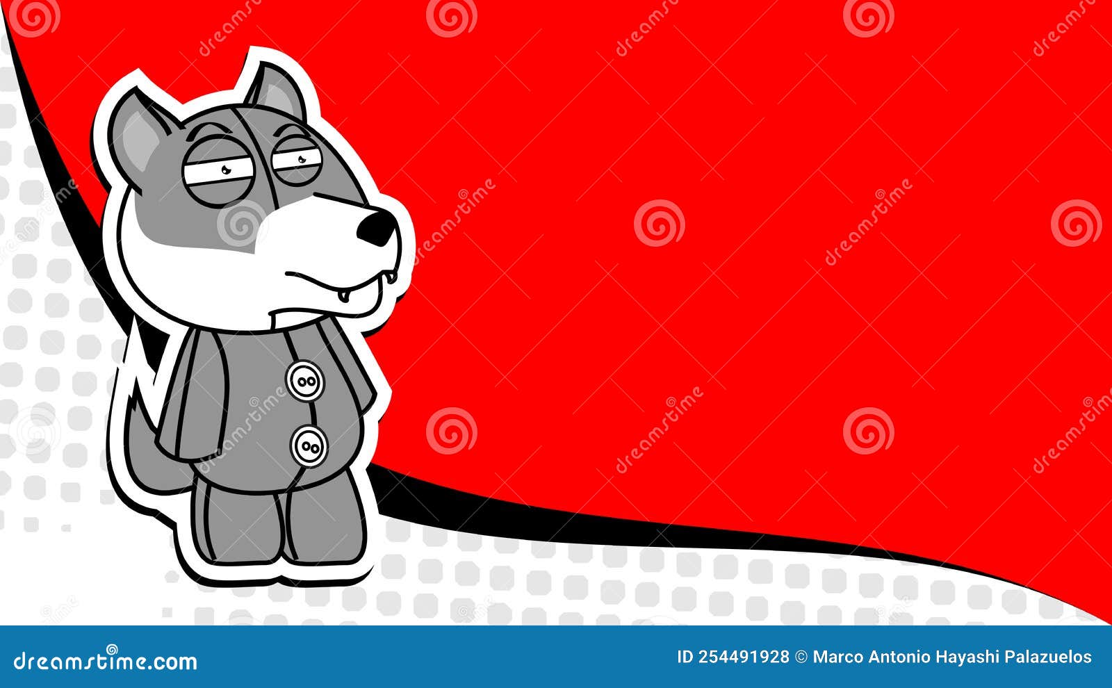 Standing Red Wolf Side View Silhouette. Good To Use For Element Print ...