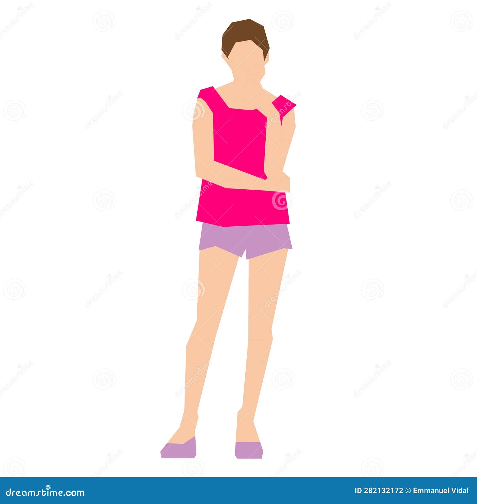 Standing Woman 76 Vector Illustration Stock Photo - Illustration of ...
