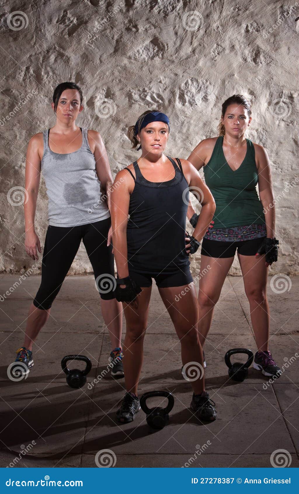 Standing Women Doing Boot Camp Style Workout Stock Image - Image of ...