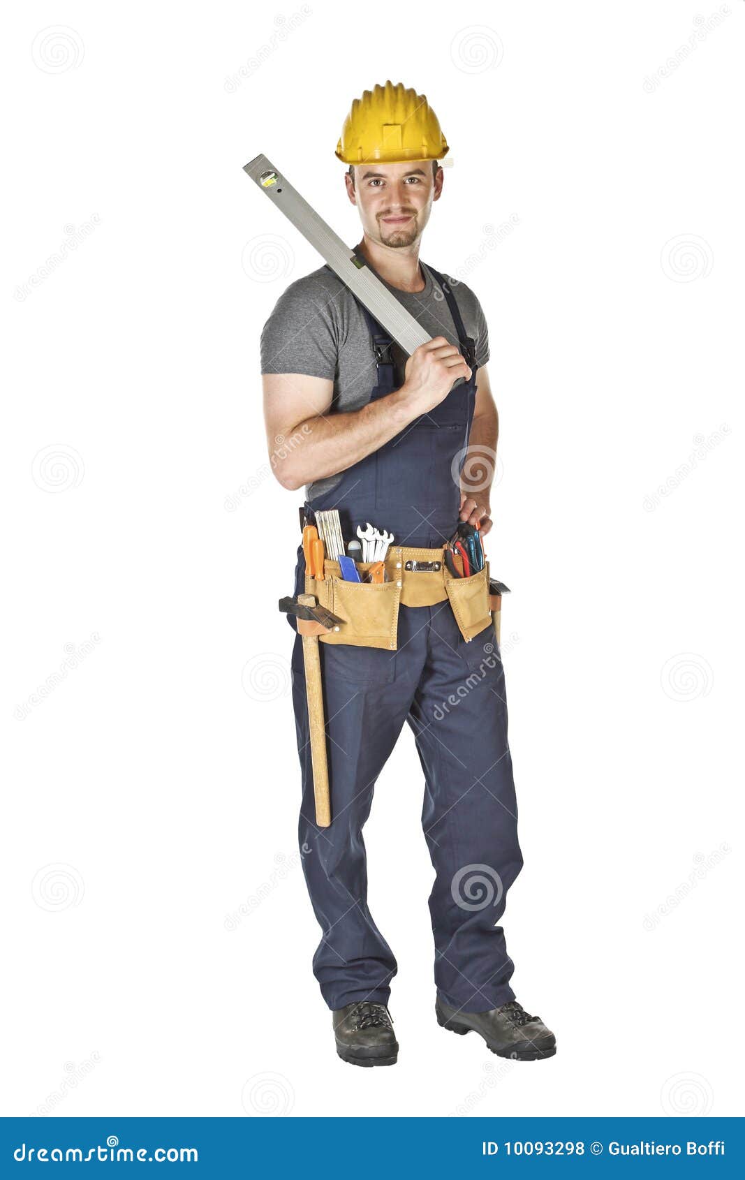 Standing worker stock photo. Image of belt, industry - 10093298