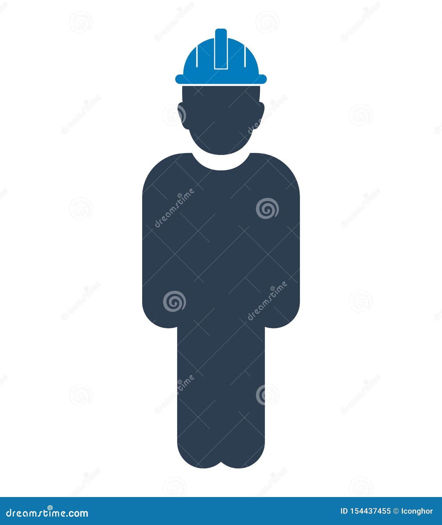 Standing Worker Icon. stock vector. Illustration of architect - 154437455