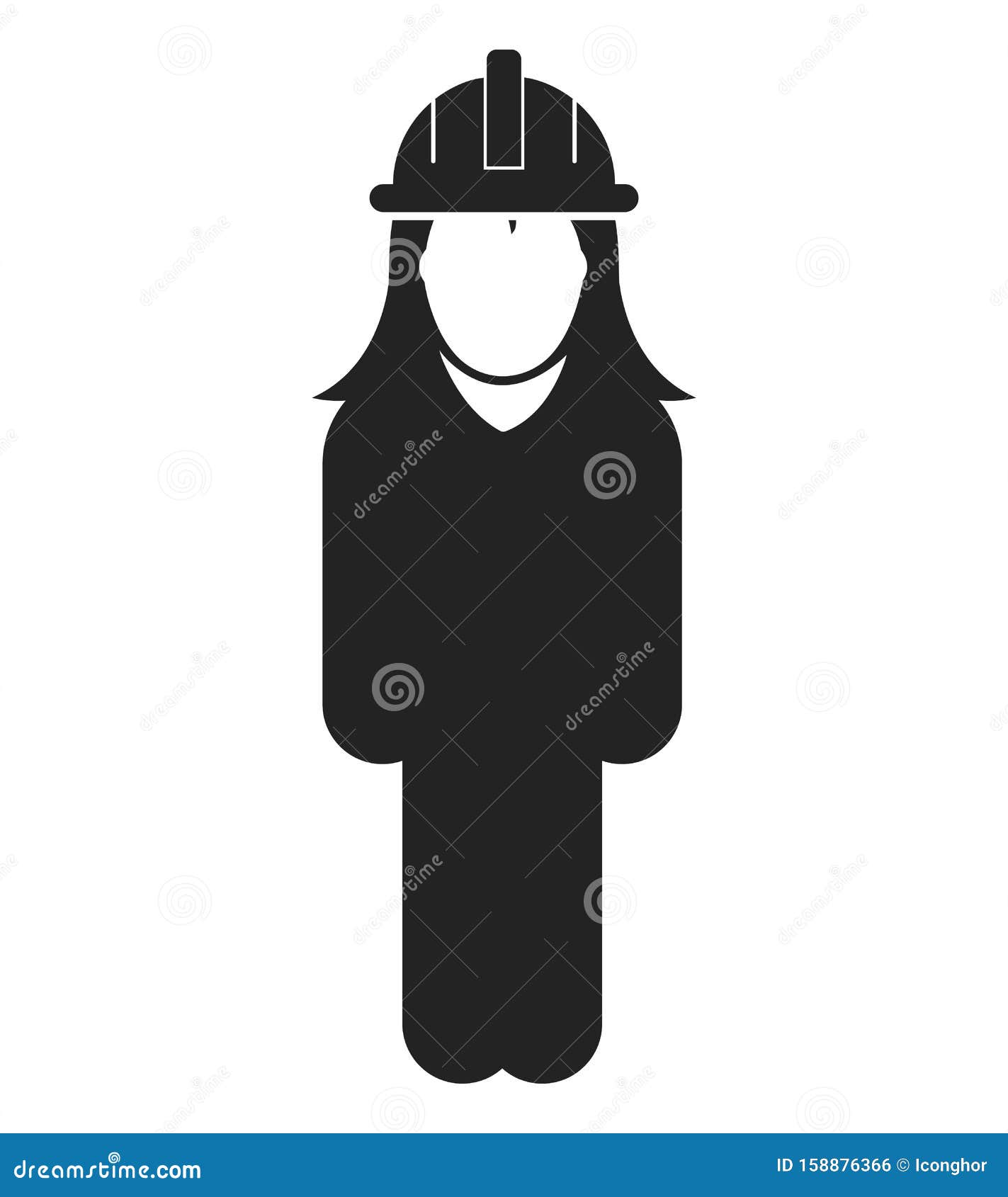 Standing Worker Icon. stock vector. Illustration of manual - 158876366
