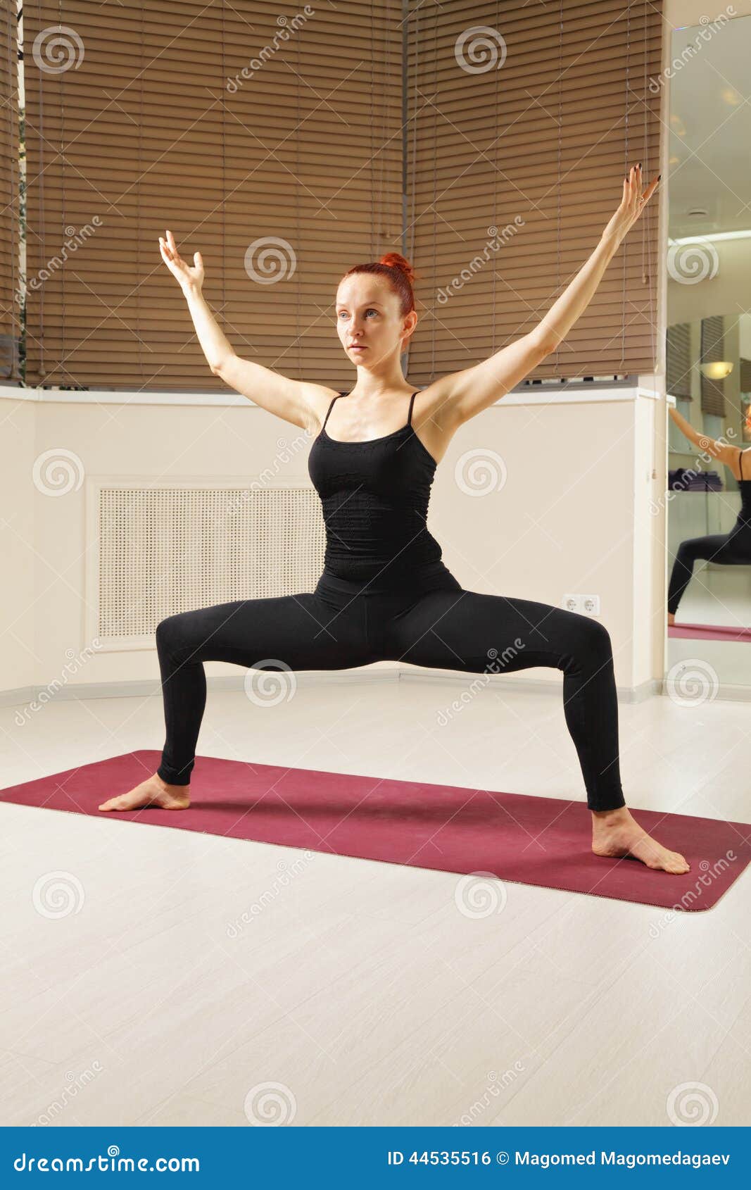 Standing Yoga Pose Arms Raised Stock Photo - Image of strength ...