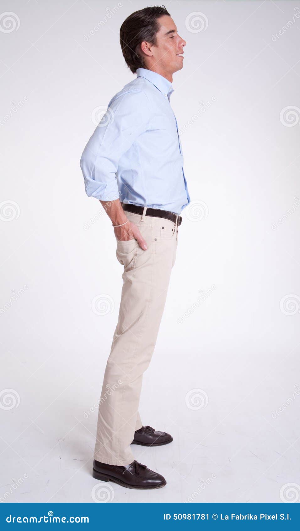 Standing young man stock image. Image of emotions, profile - 50981781