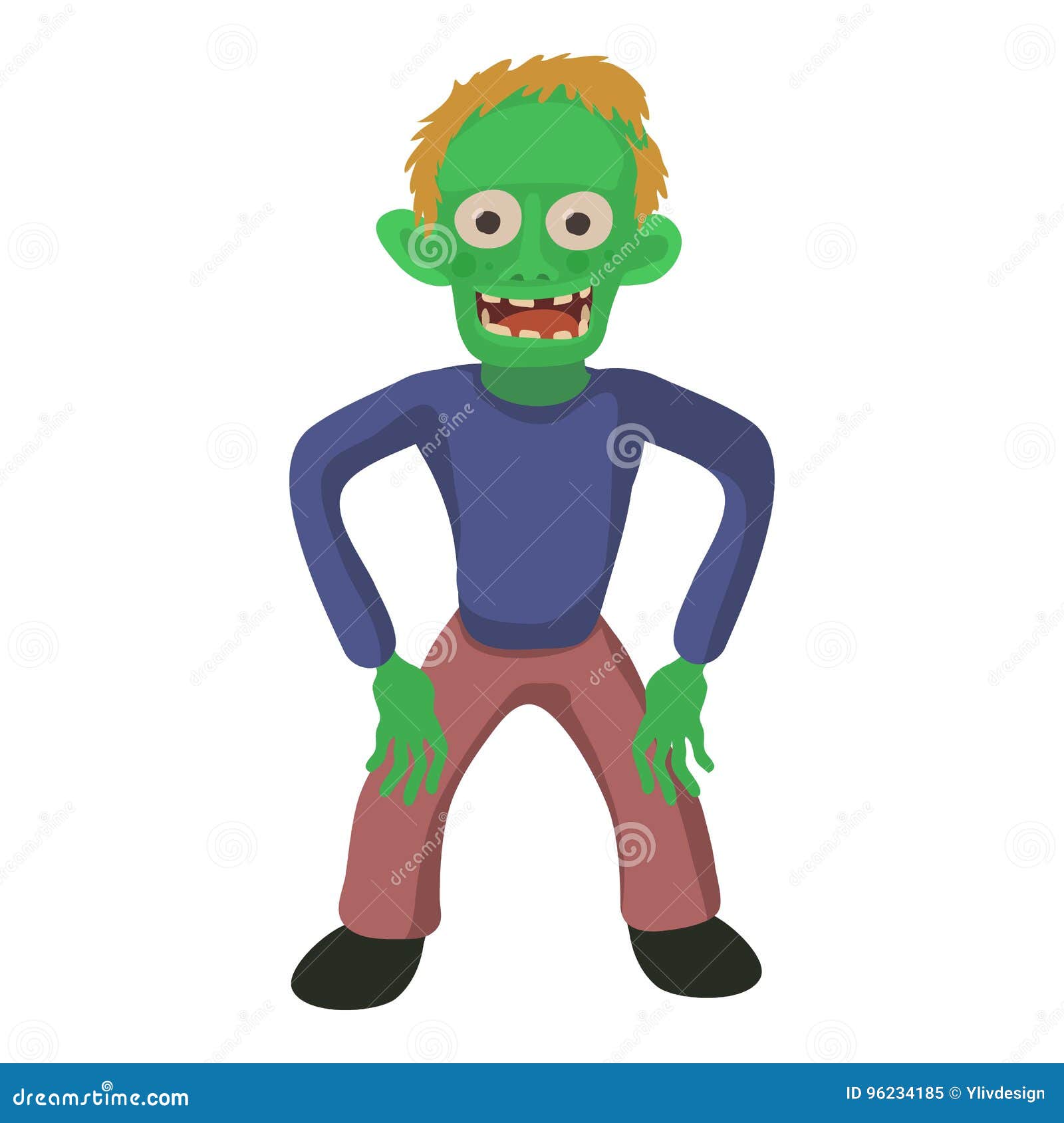 Standing Zombie Icon, Cartoon Style Stock Vector - Illustration of ...