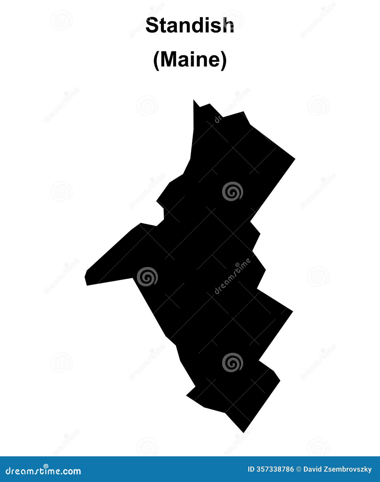 Standish outline map stock illustration. Illustration of detailed ...
