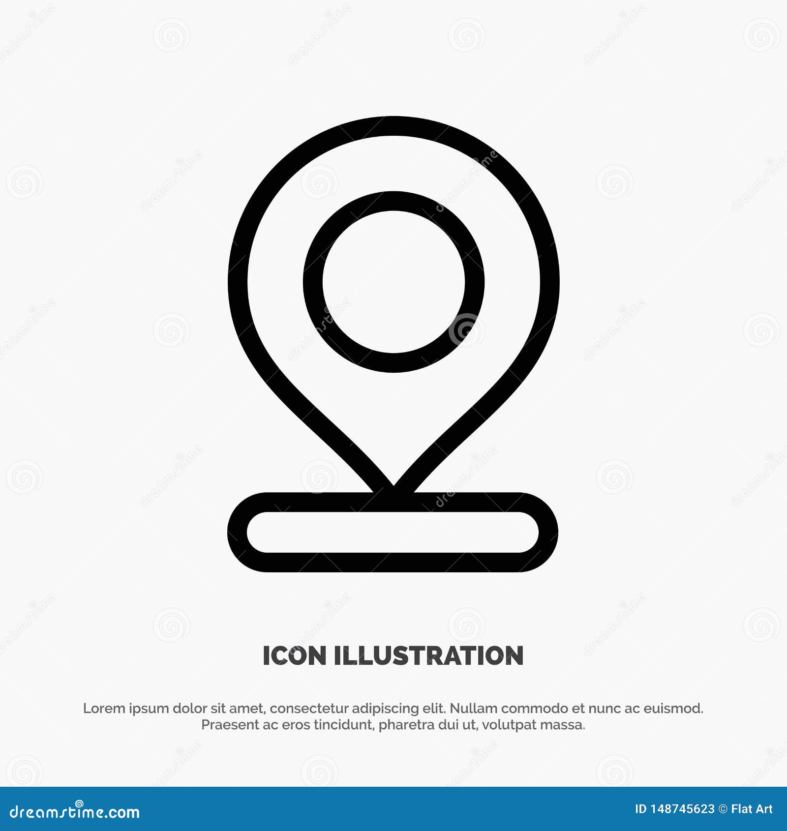 Standort, Karte, Markierung, Pin Line Icon Vector Vektor Abbildung ...