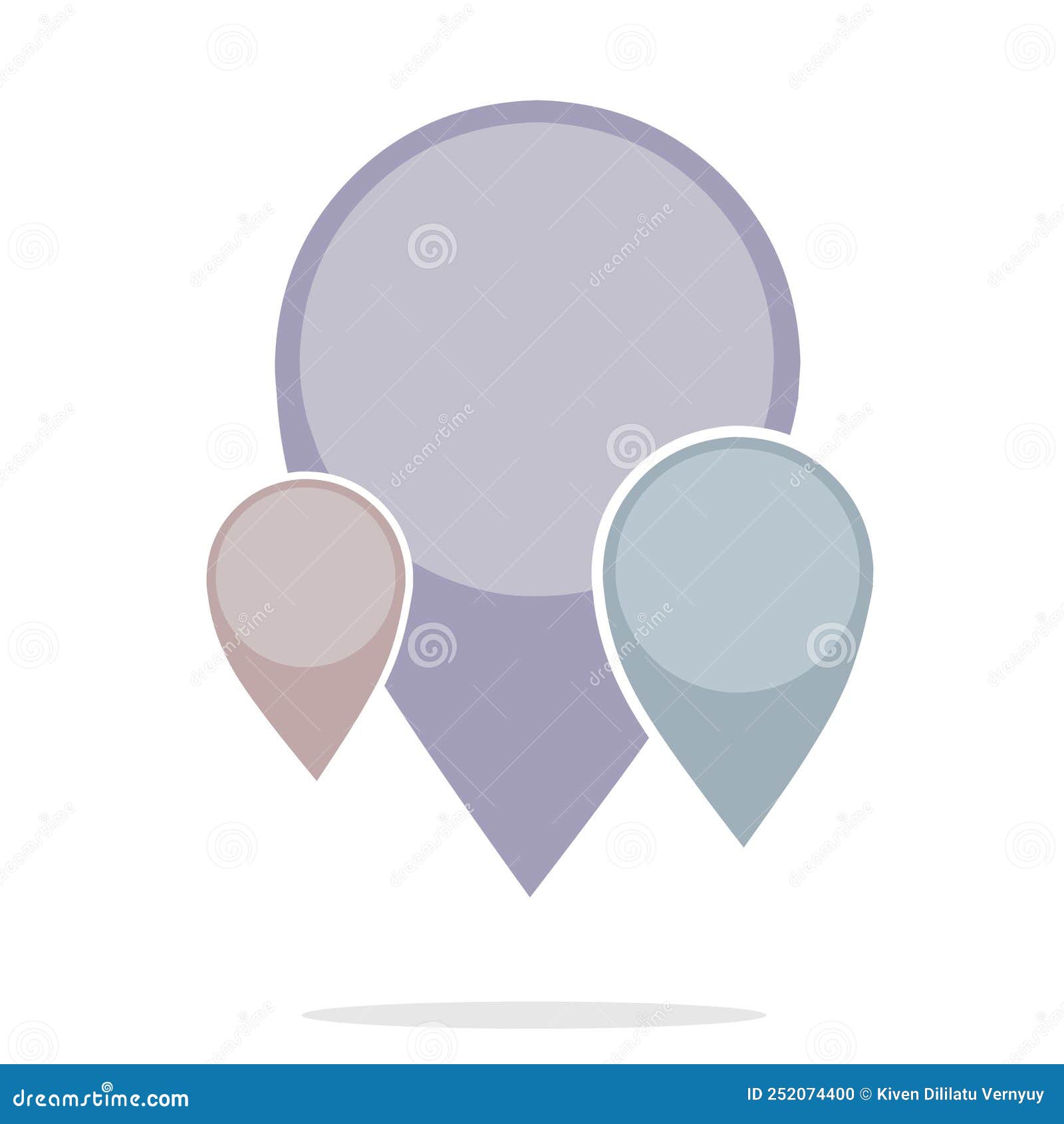 Standortsymbol Mit Dem Aufenthalt Eines Ortes Oder Einer Region in ...