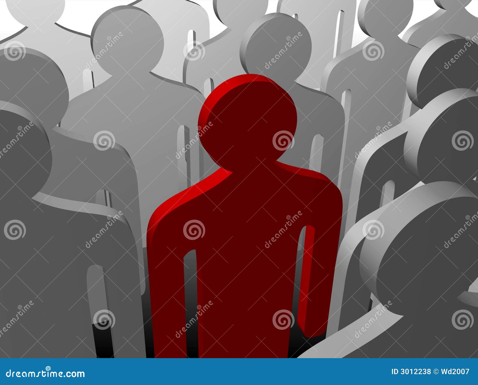 Average Man In Crowd Of Confident Superheroes , Vector Cartoon Stick ...