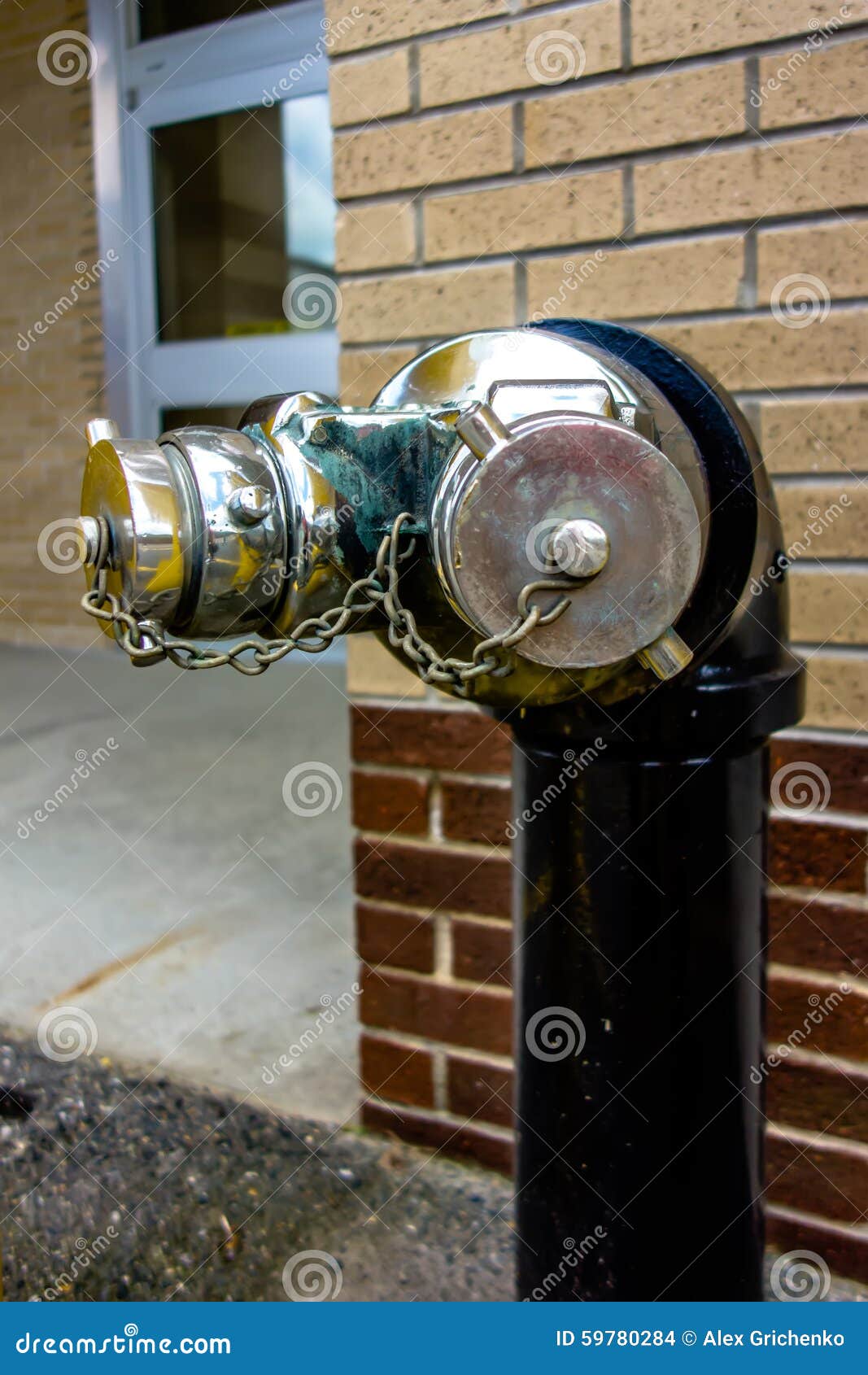 Standpipe with Siamese Connection Device for Fire Hoses Stock Photo ...