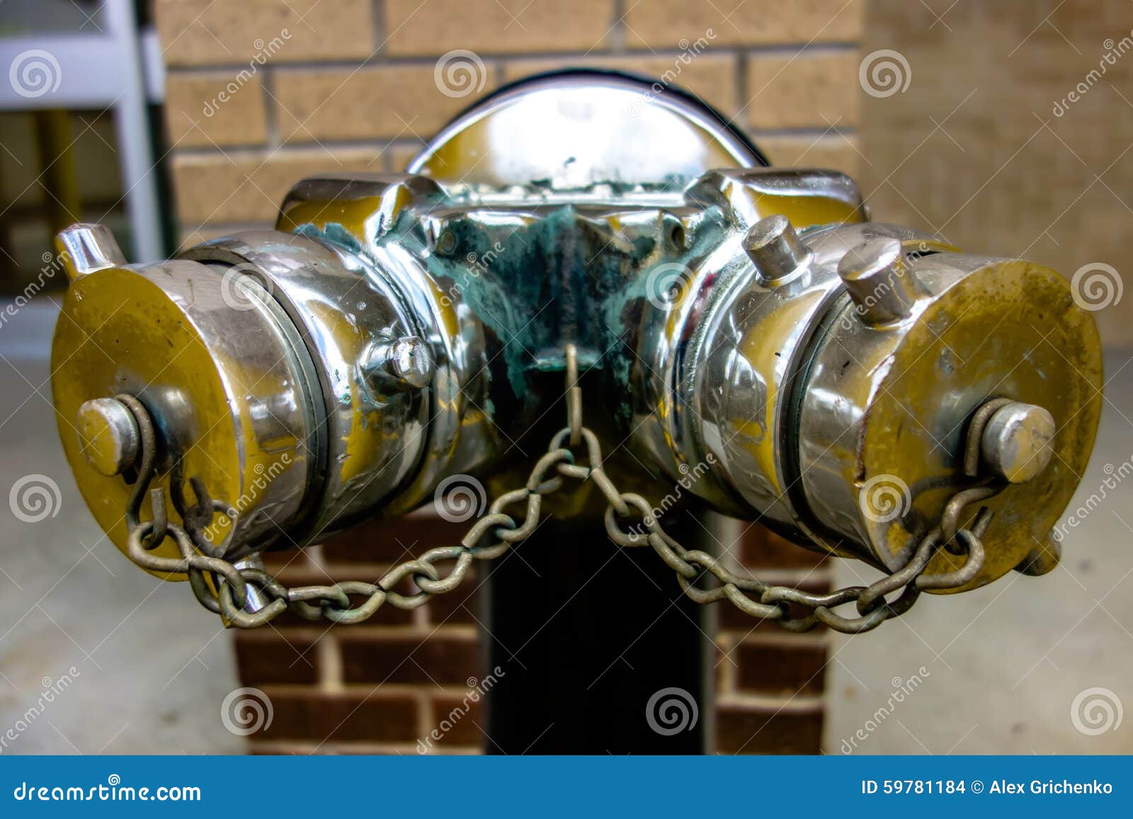 Standpipe with Siamese Connection Device for Fire Hoses Stock Photo ...