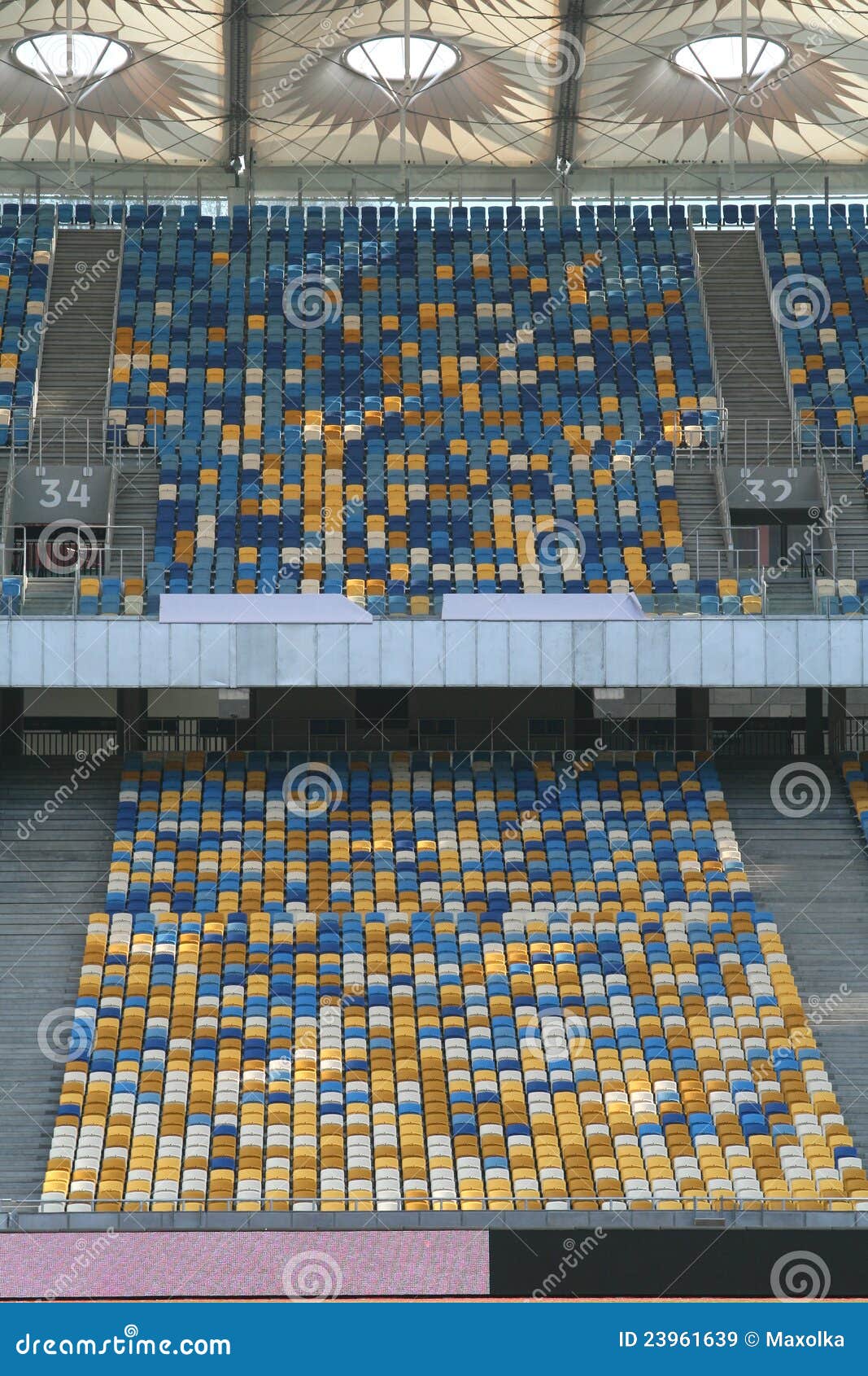 Stands of the Olympic Stadium in Kiev Stock Image - Image of national ...