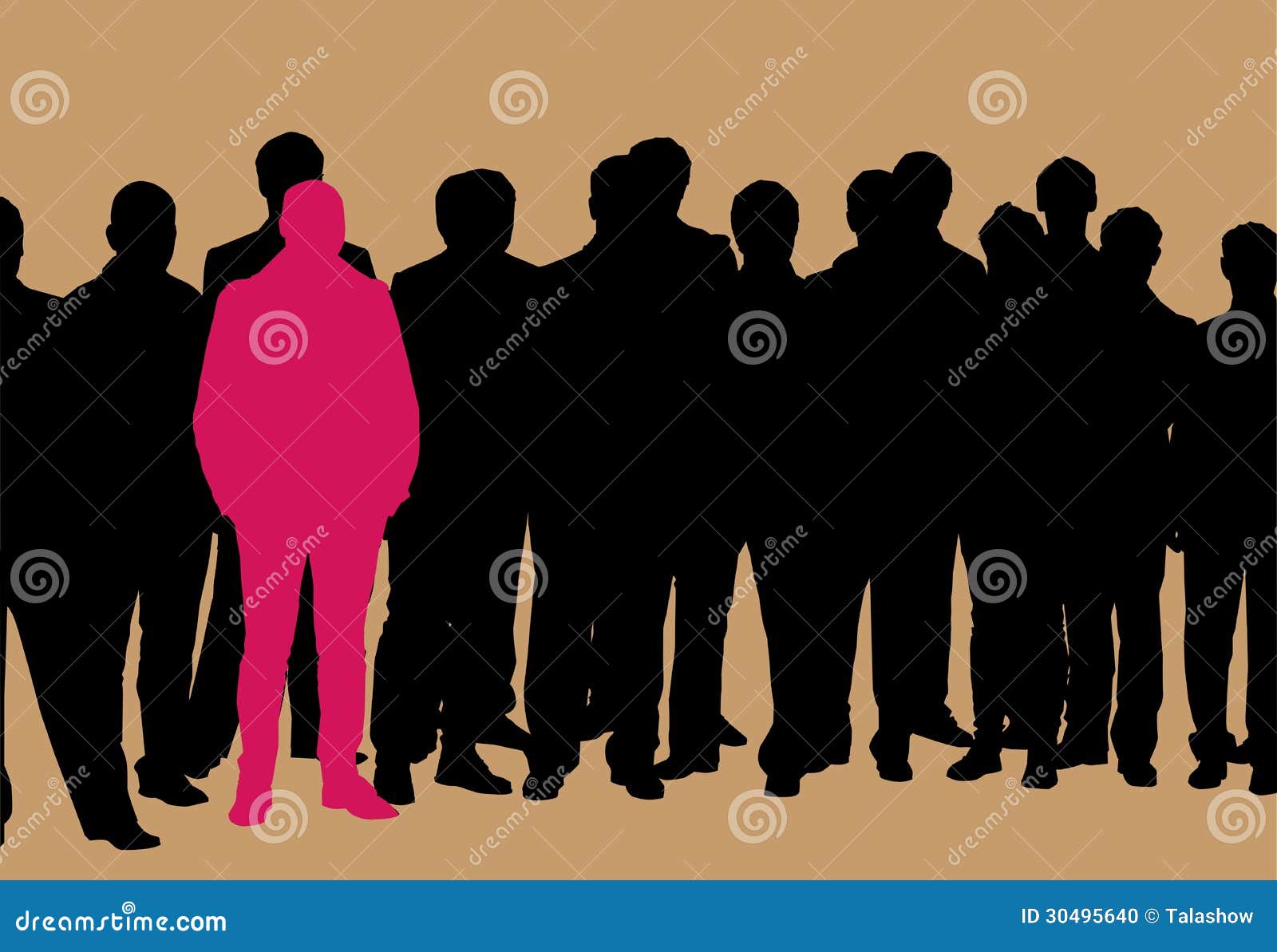 Stands out stock illustration. Illustration of people - 30495640